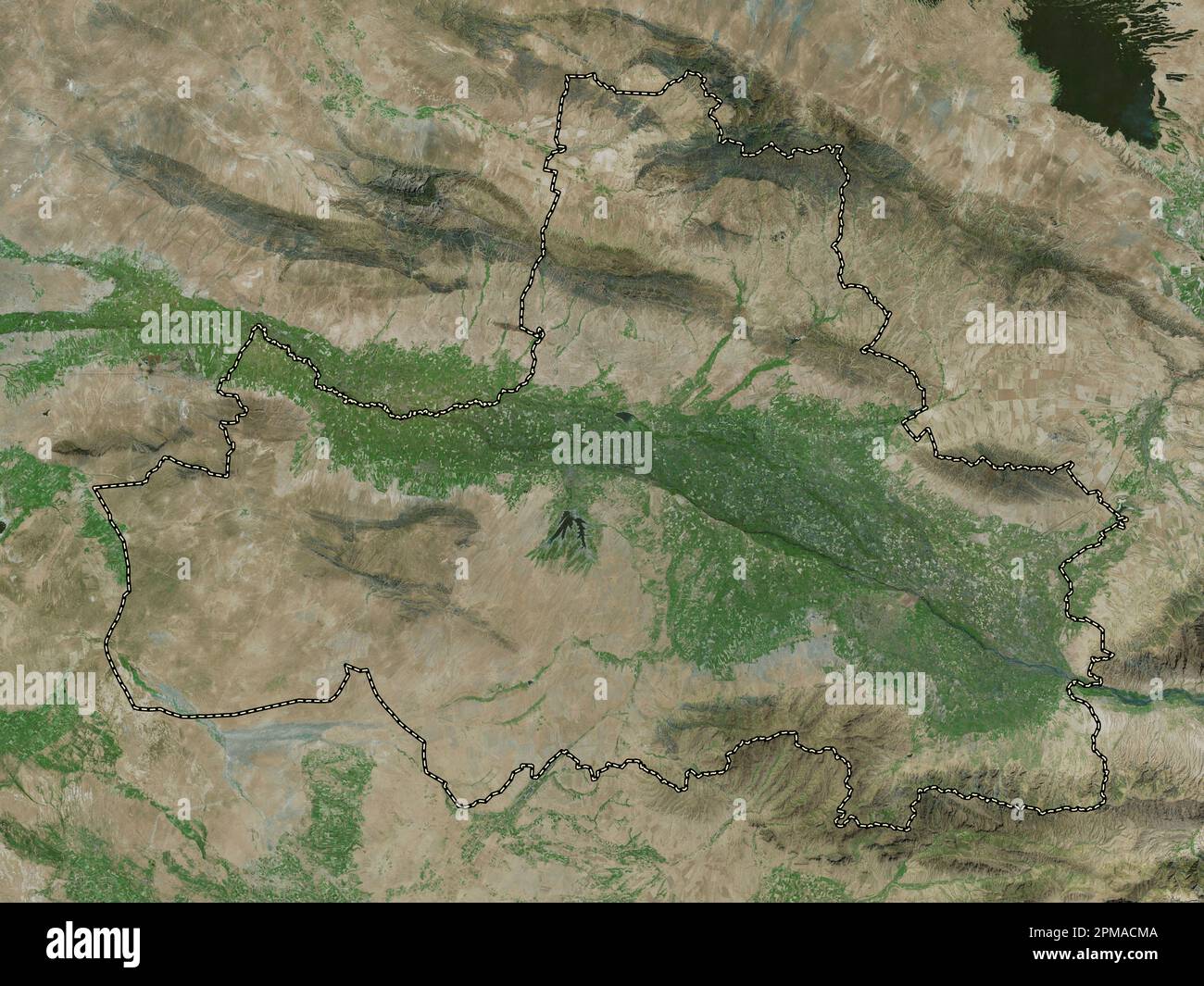 Samarkand, region of Uzbekistan. High resolution satellite map Stock ...