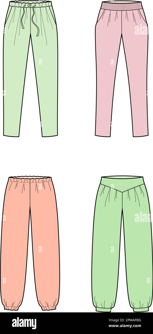 Ladies pants Stock Vector Images - Alamy