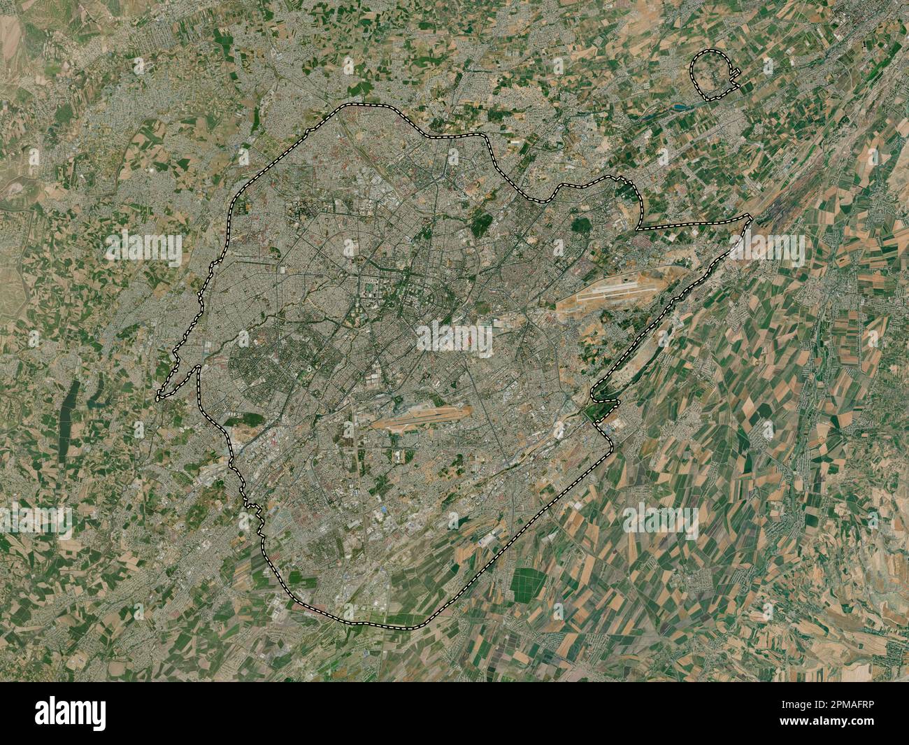 Tashkent City, city of Uzbekistan. High resolution satellite map Stock ...