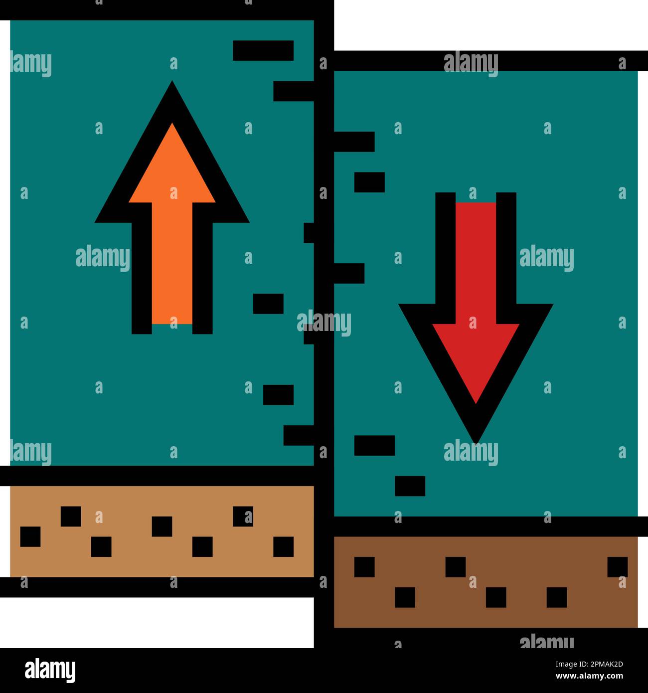 Chart with line earthquake Cut Out Stock Images & Pictures - Alamy