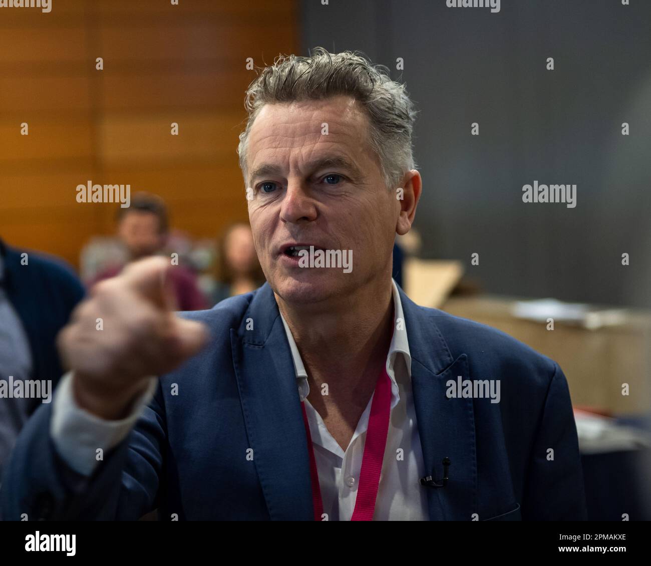 Marseille, France. 08th Apr, 2023. Fabien Roussel is seen before ...
