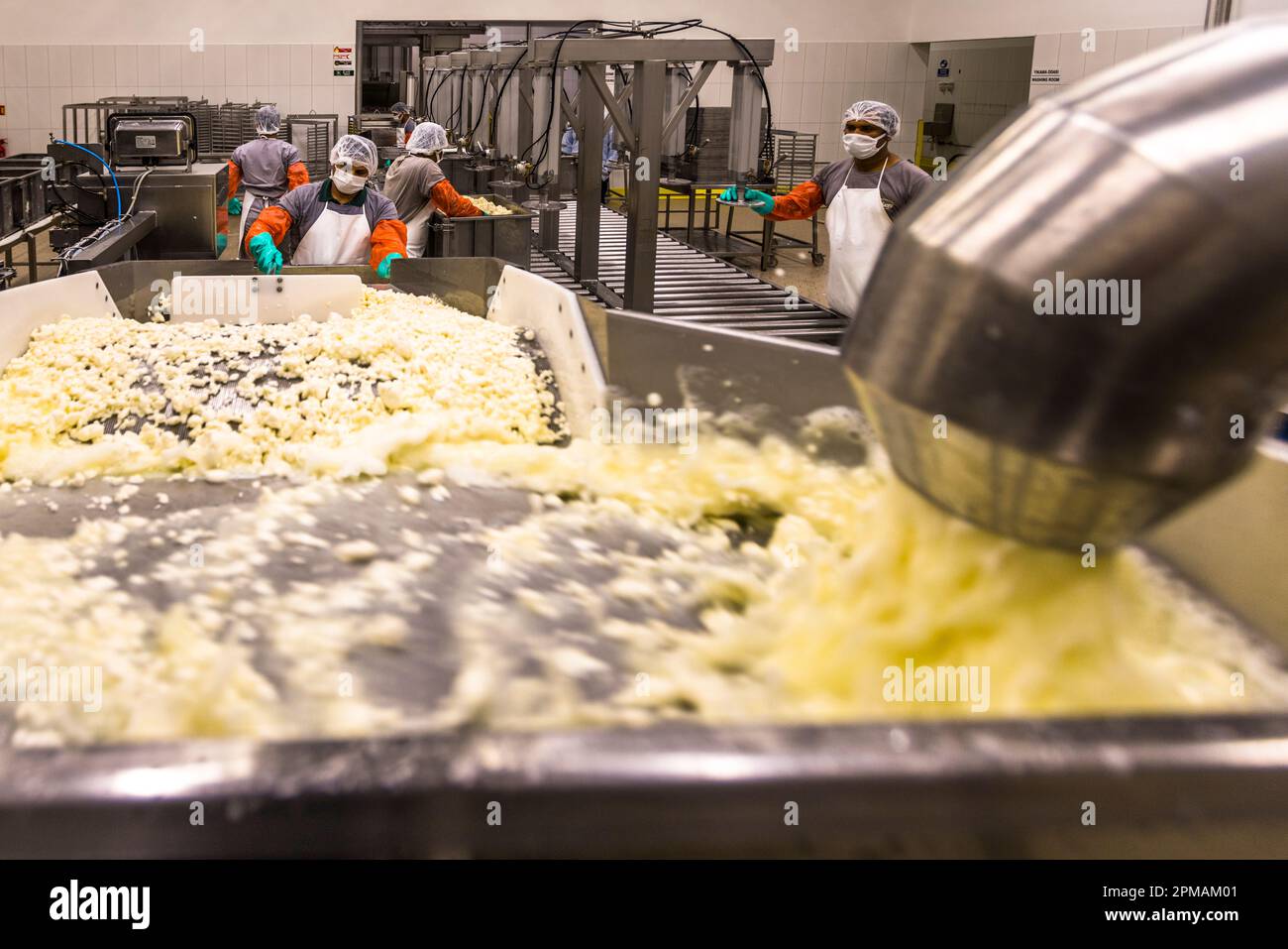 Dairy and hellim (halloumi) cheese production in Nicosia, Cyprus Stock ...