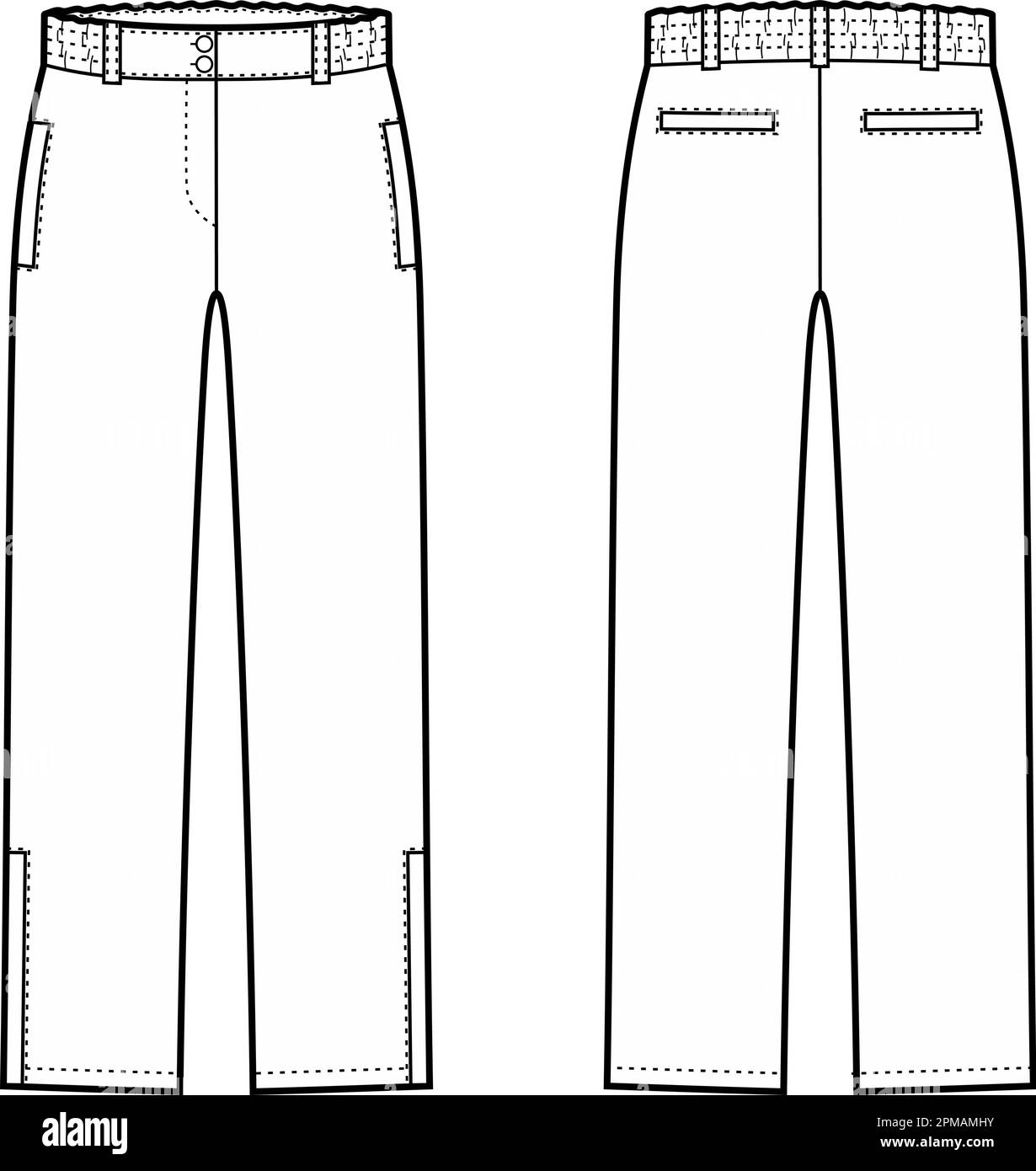 Womens winter pants. Front and back Stock Vector Image & Art - Alamy