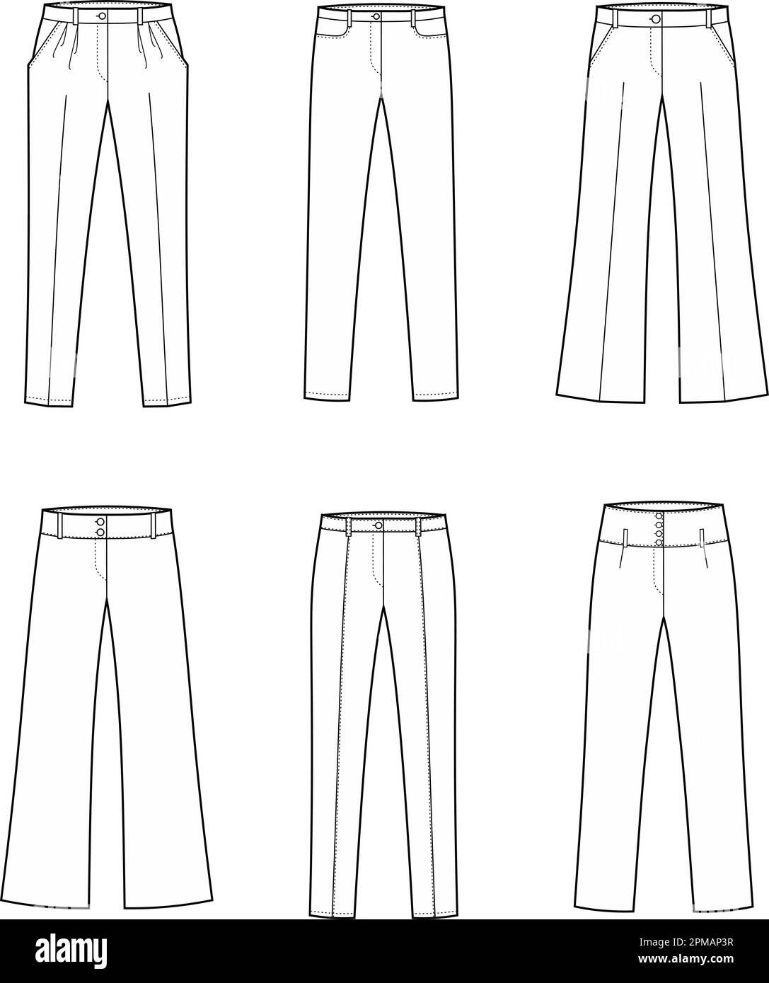 Womens business suit pants. Fashion CAD Stock Vector Image & Art - Alamy