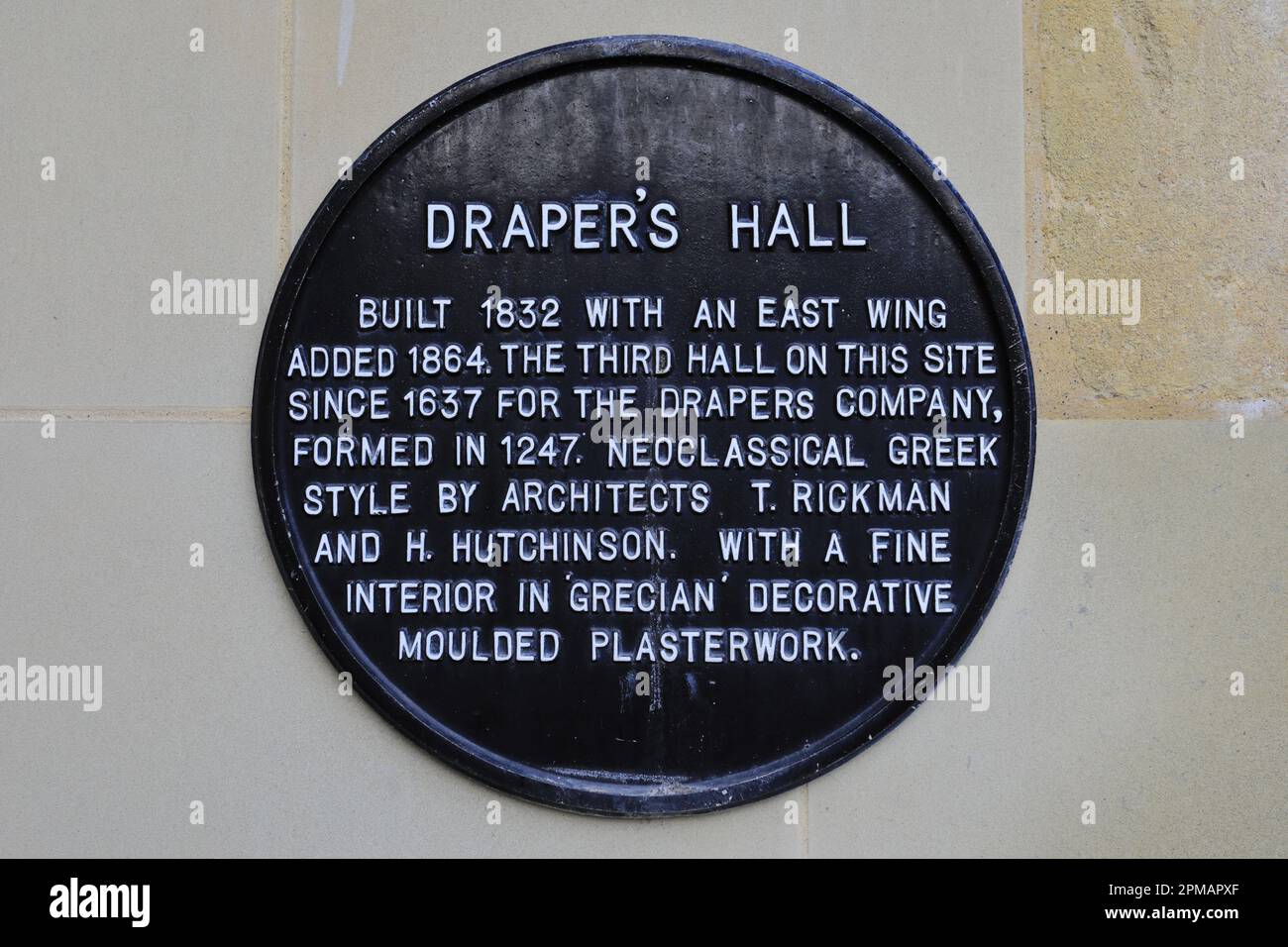 The Drapers Hall plaque, Coventry City, West Midlands, England, UK ...