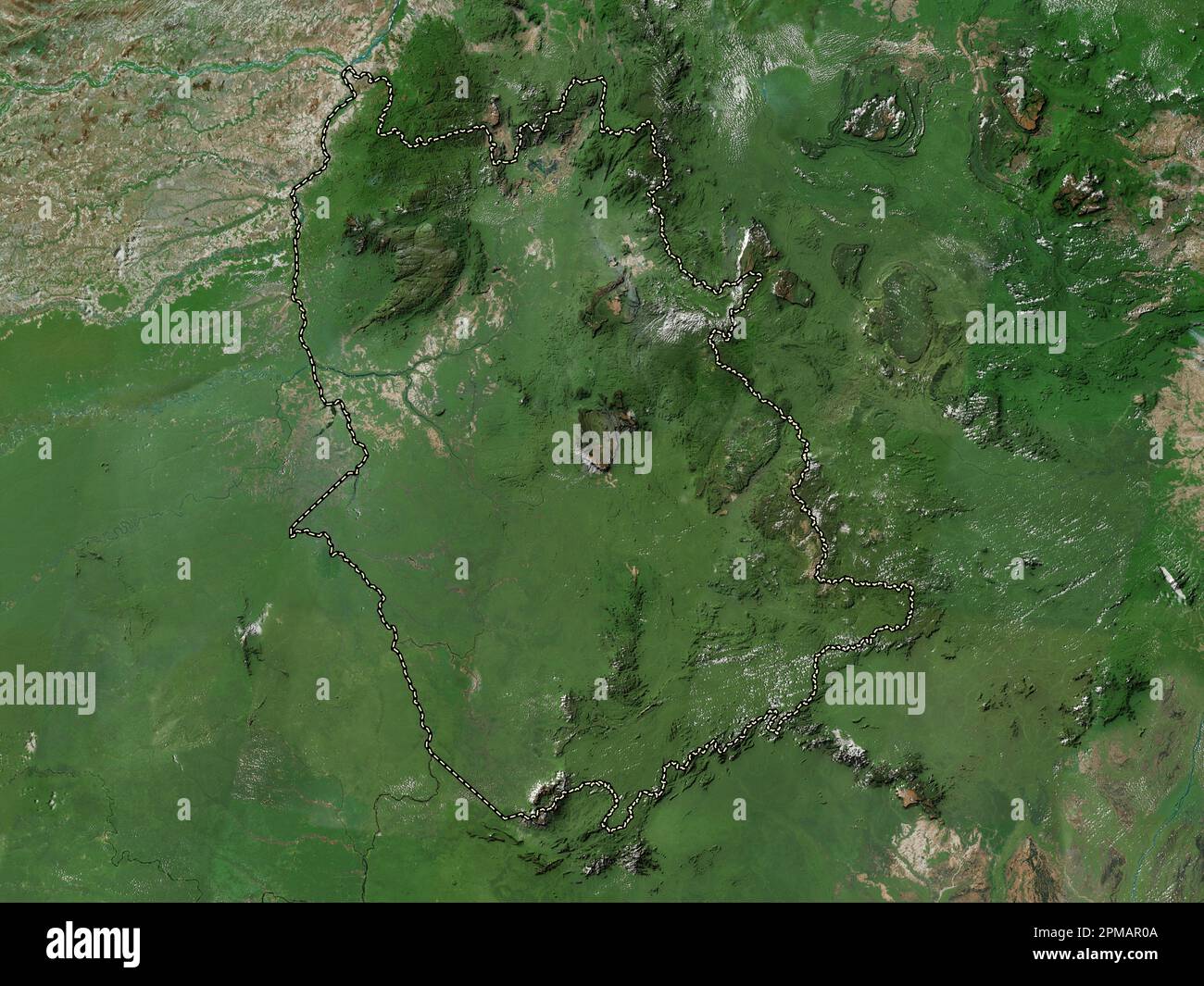 Amazonas, state of Venezuela. High resolution satellite map Stock Photo ...
