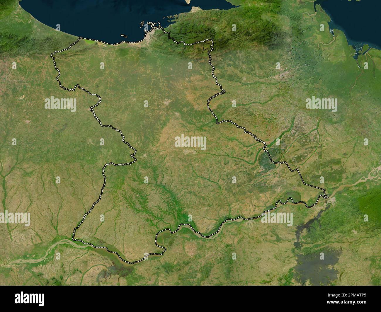 Anzoategui, state of Venezuela. Low resolution satellite map Stock ...