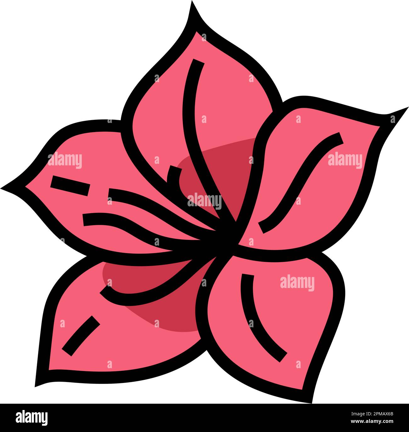 azalea blossom spring color icon vector illustration Stock Vector Image ...