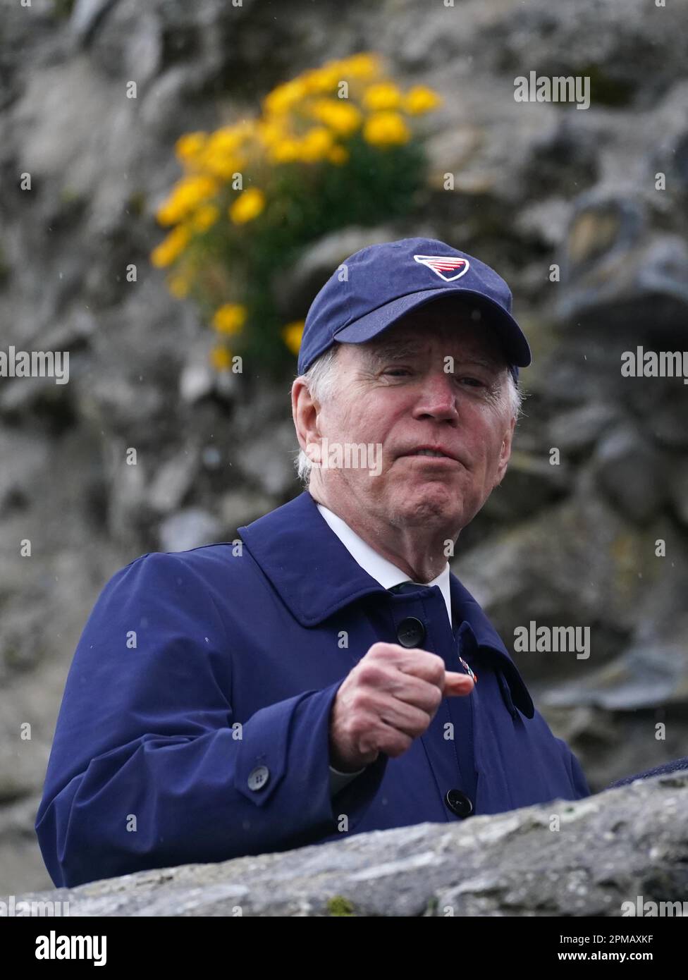 US President Joe Biden at Carlingford Castle, Co Louth, during his trip ...