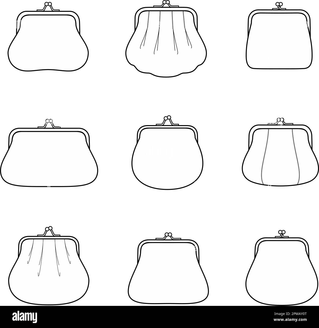 Set of purses. Fashion CAD Stock Vector Image & Art - Alamy