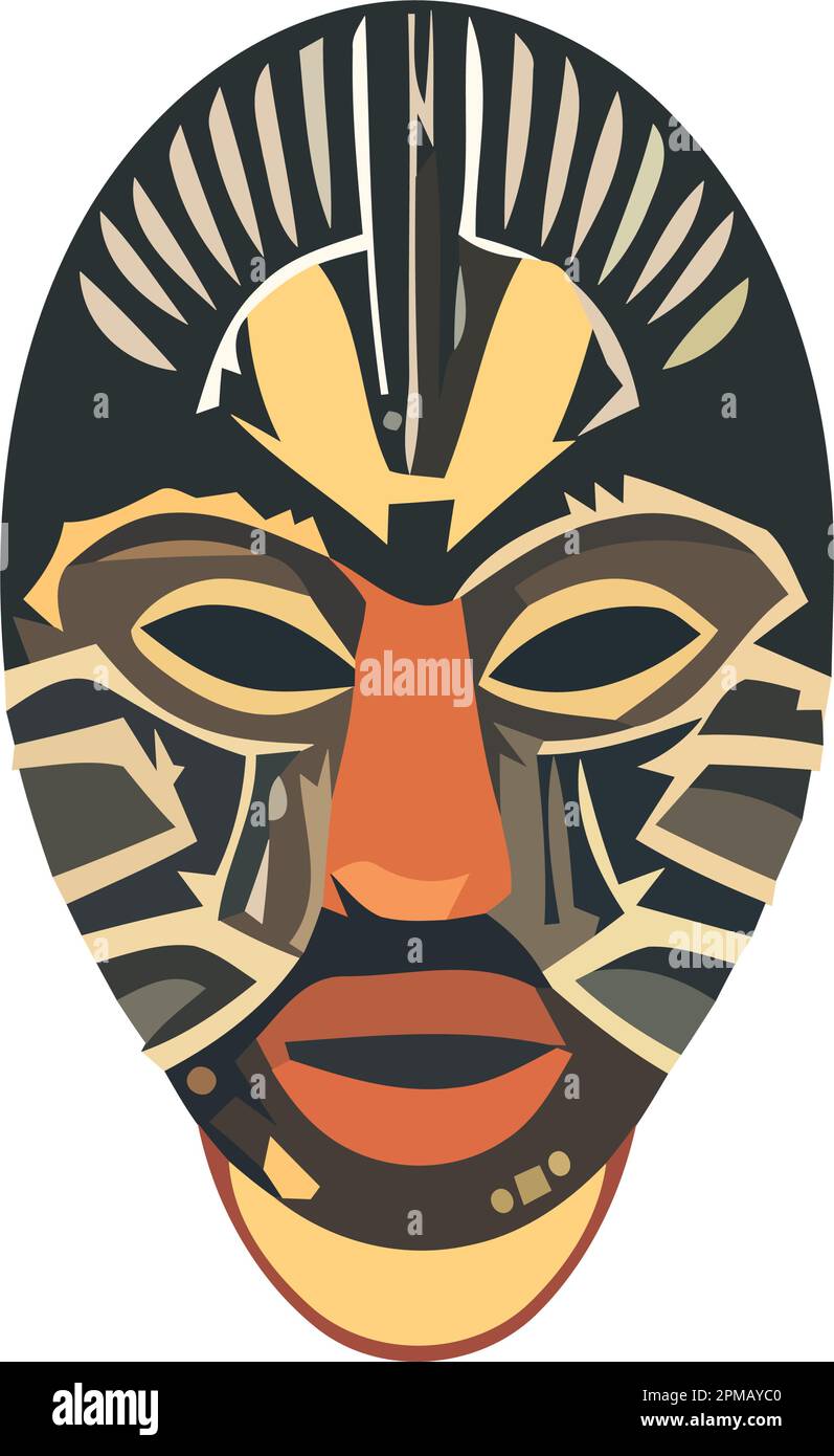 Indigenous culture ornate mask symbolizes spirituality Stock Vector ...