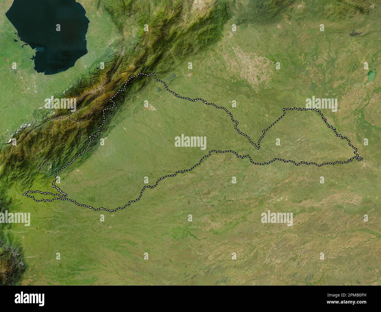 Barinas, state of Venezuela. Low resolution satellite map Stock Photo ...