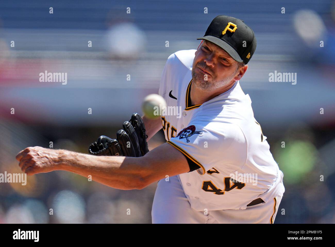 Pittsburgh Pirates starting pitcher Rich Hill delivers during the first ...
