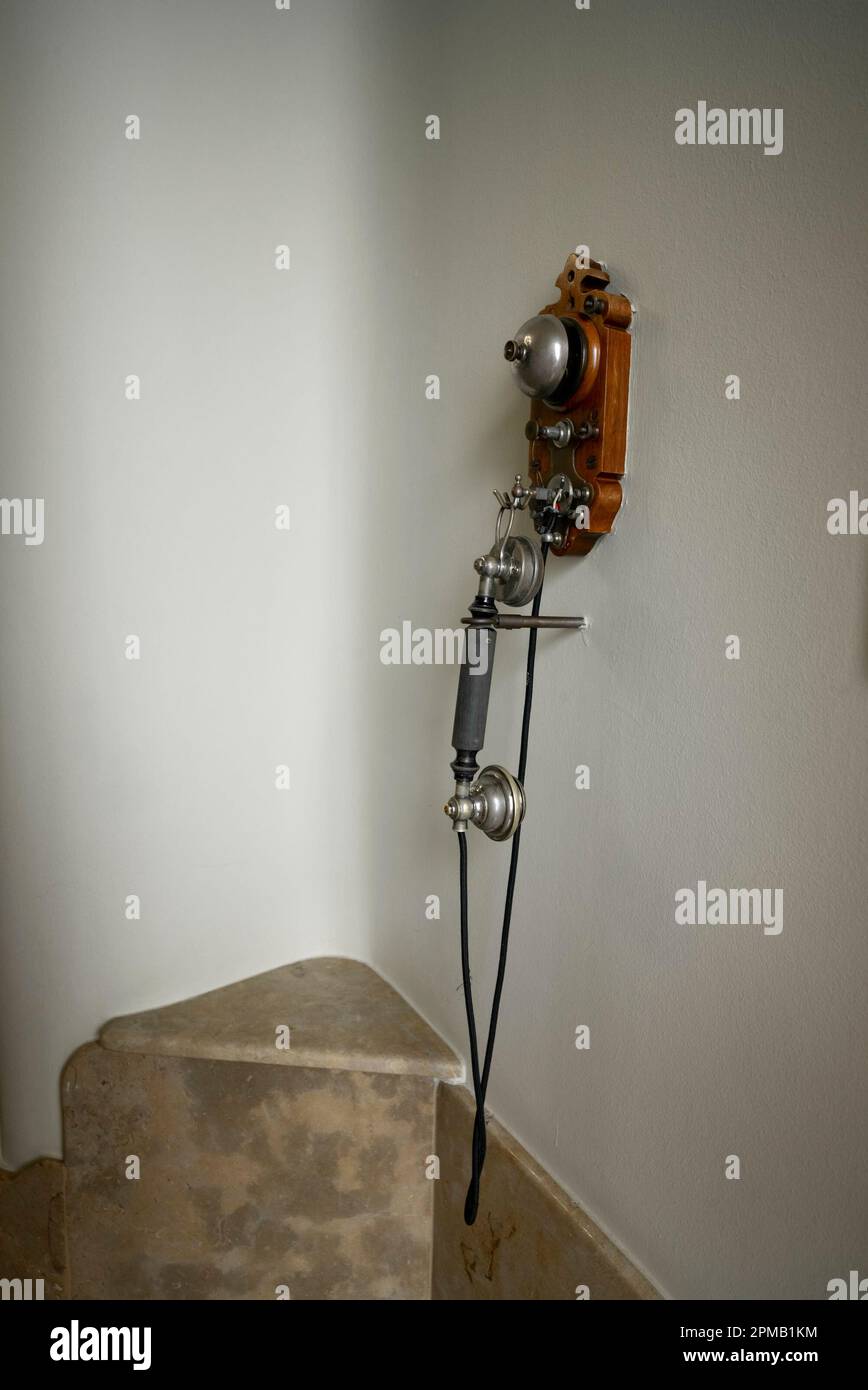 Telephone brass wood hi-res stock photography and images - Alamy