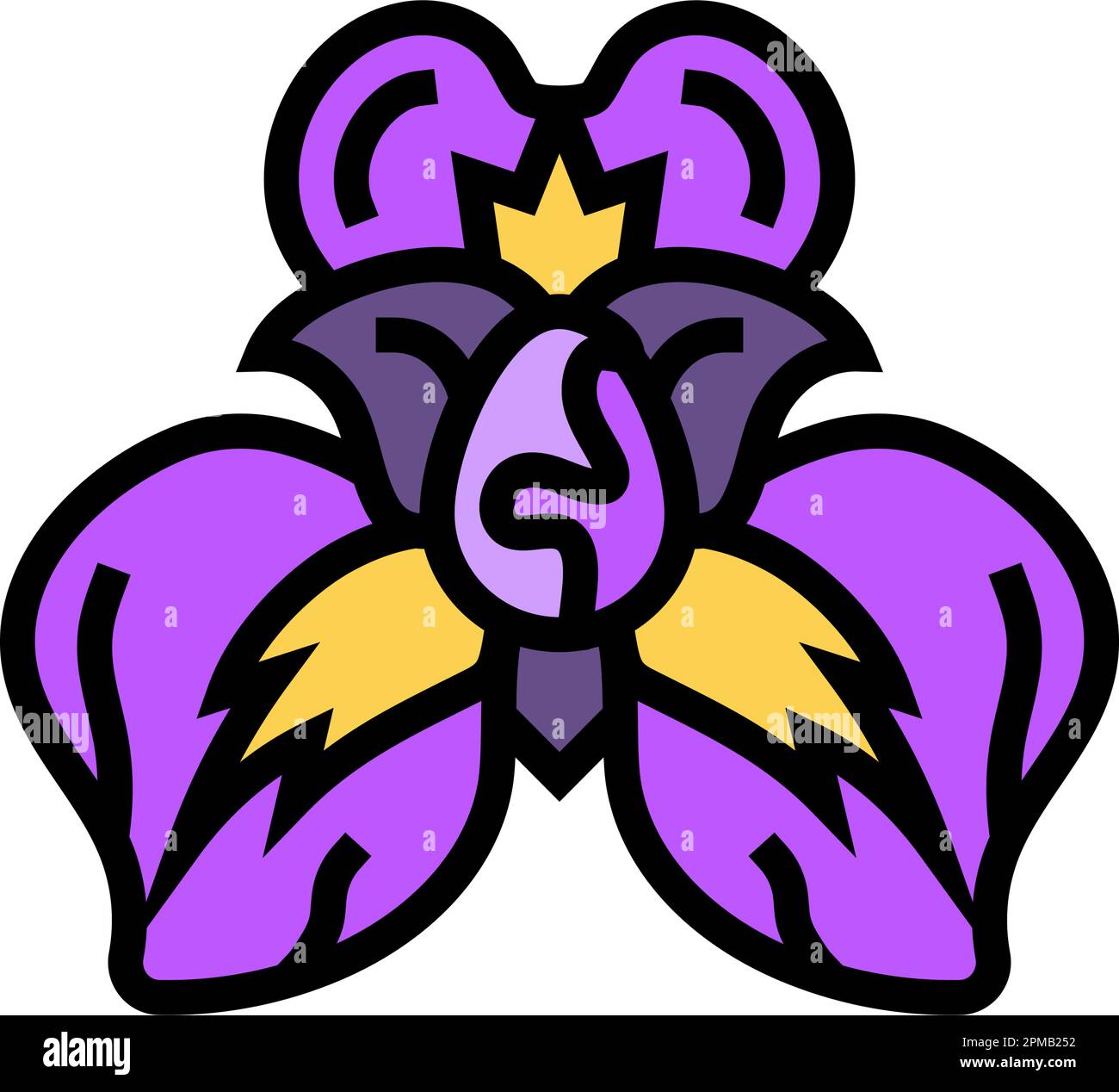 Iris cherry garden Stock Vector Images - Alamy