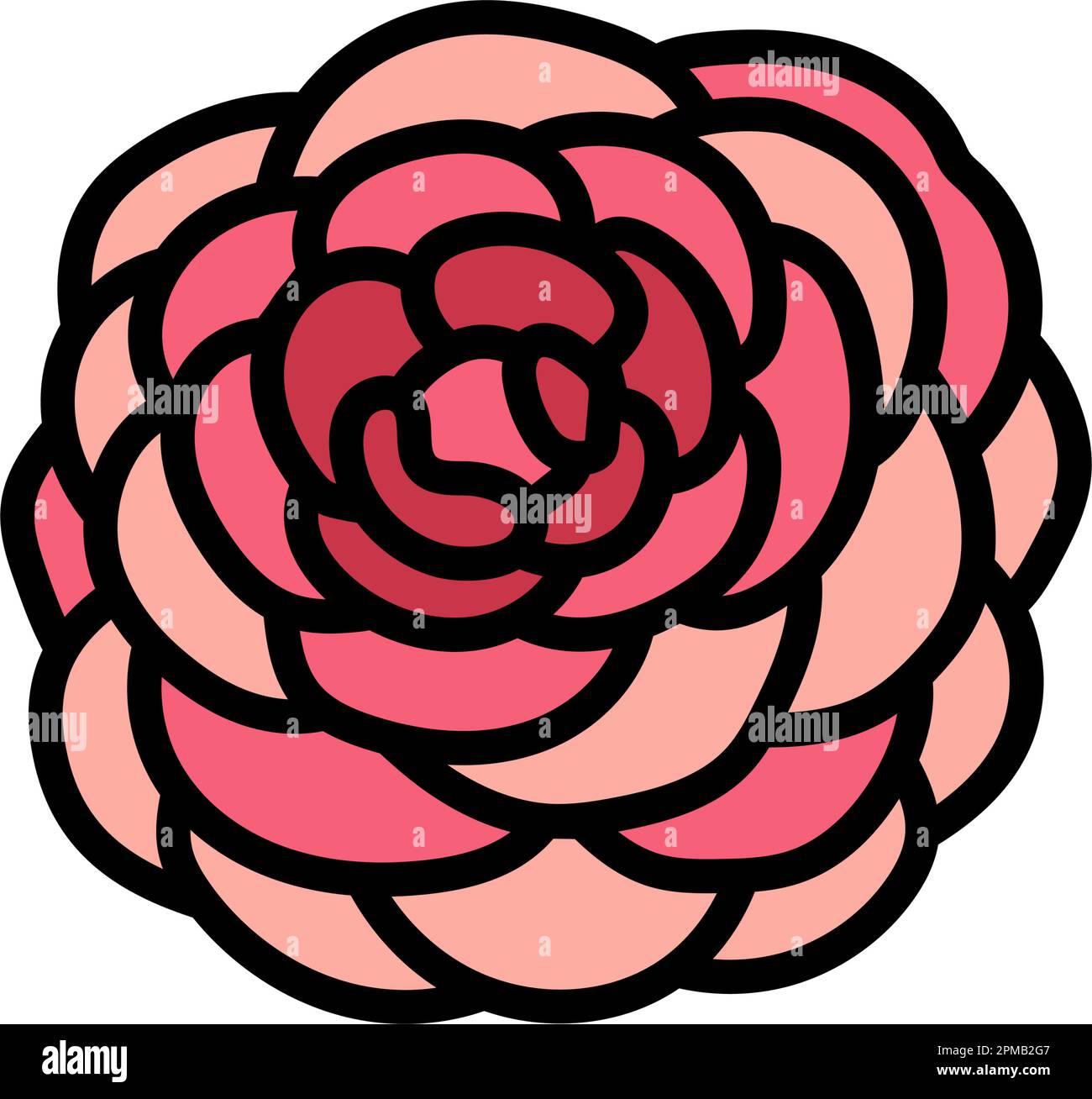 camellia flower spring color icon vector illustration Stock Vector ...