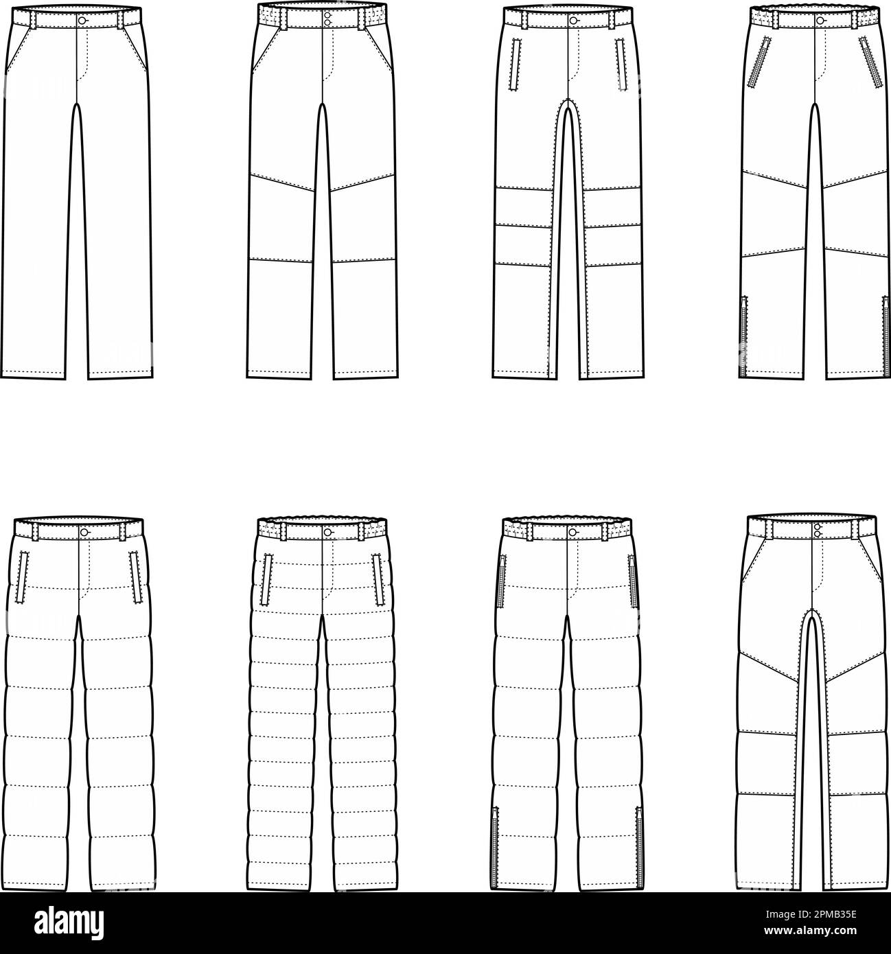 Mens down pants. Fashion CAD Stock Vector Image & Art - Alamy