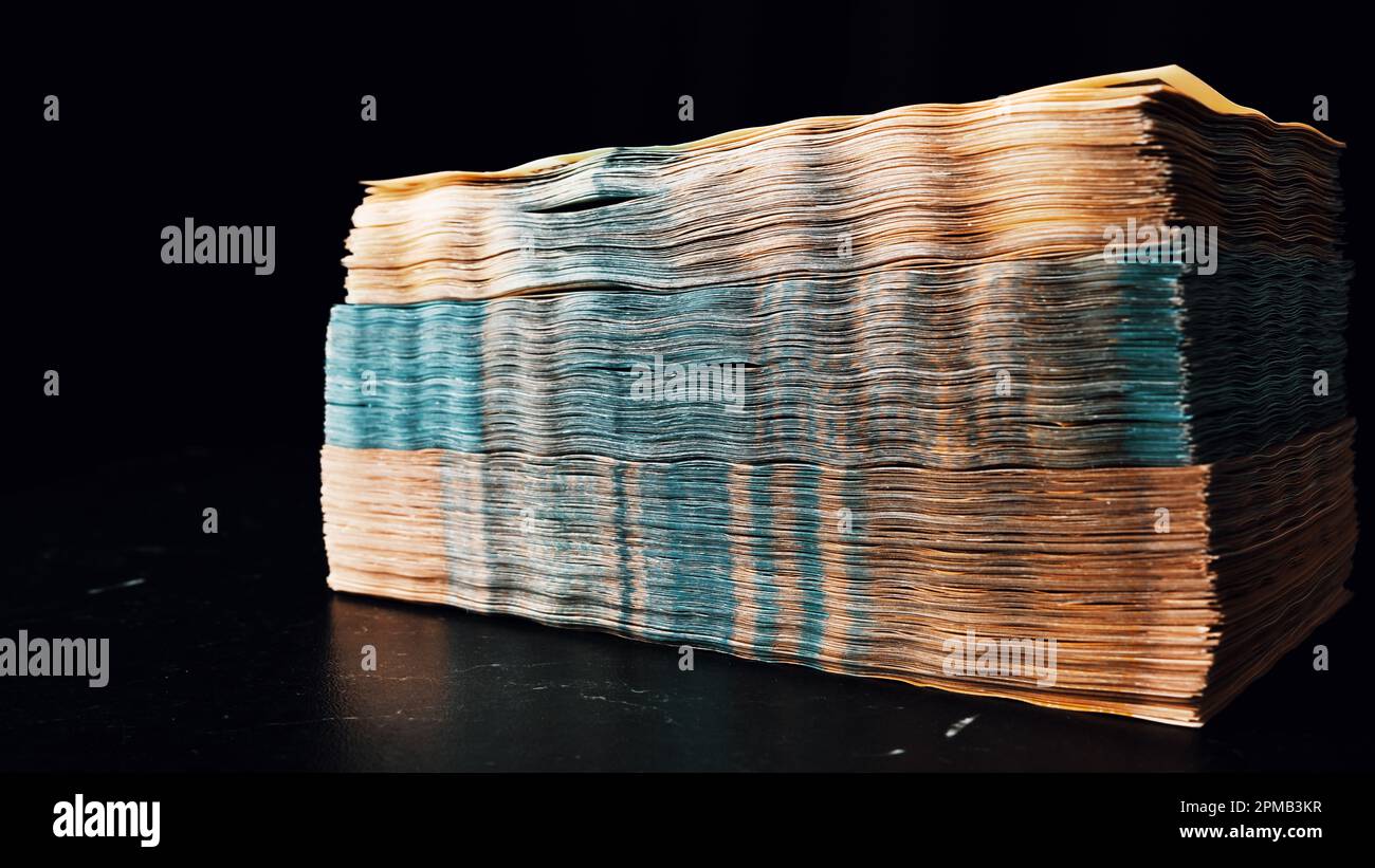 Romanian LEI Currency Banknote. RON Money European Currency Stock Photo ...