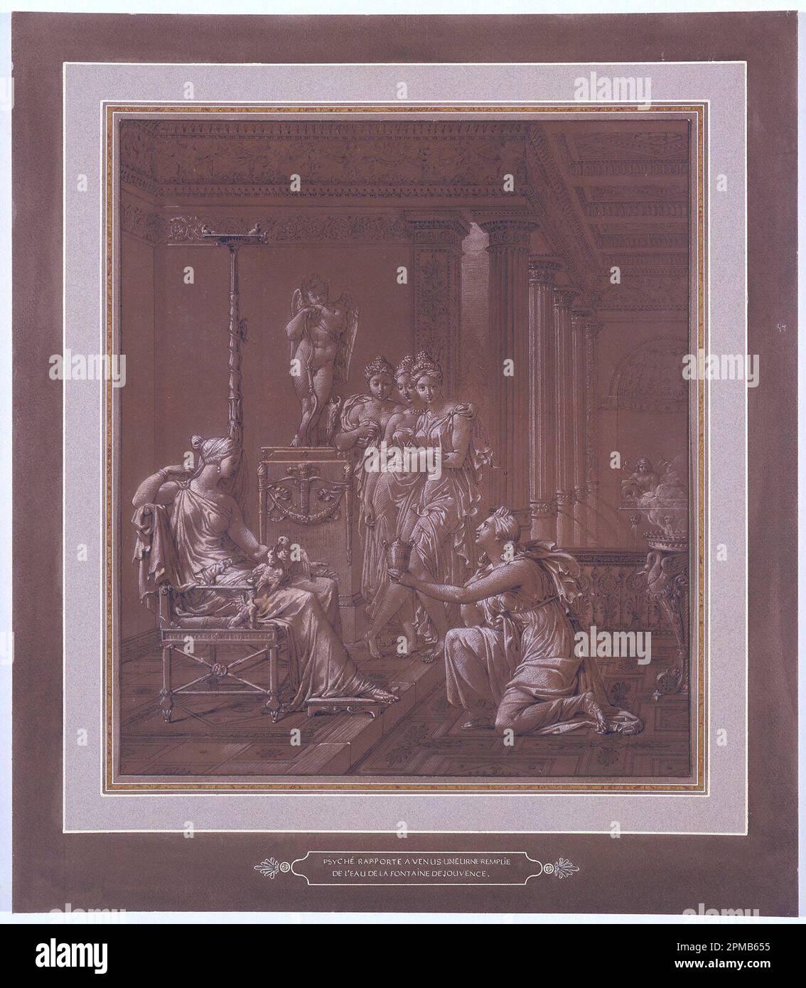 Drawing, Wallpaper Design: Psyche Bringing to Venus a Glass from the ...