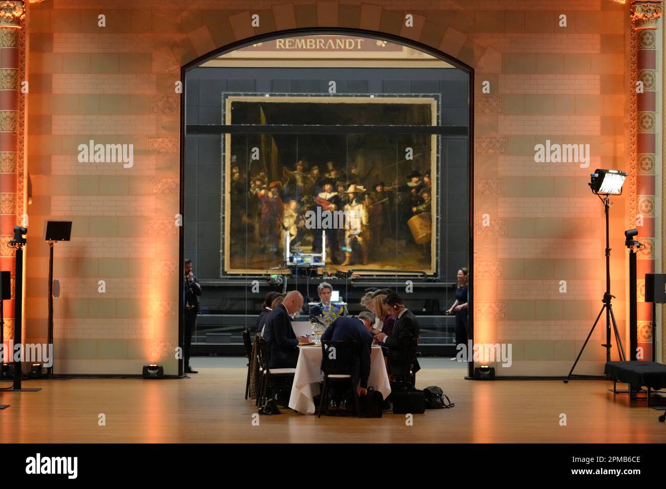 French President Emmanuel Macron, Dutch Prime Minister Mark Rutte, and ...