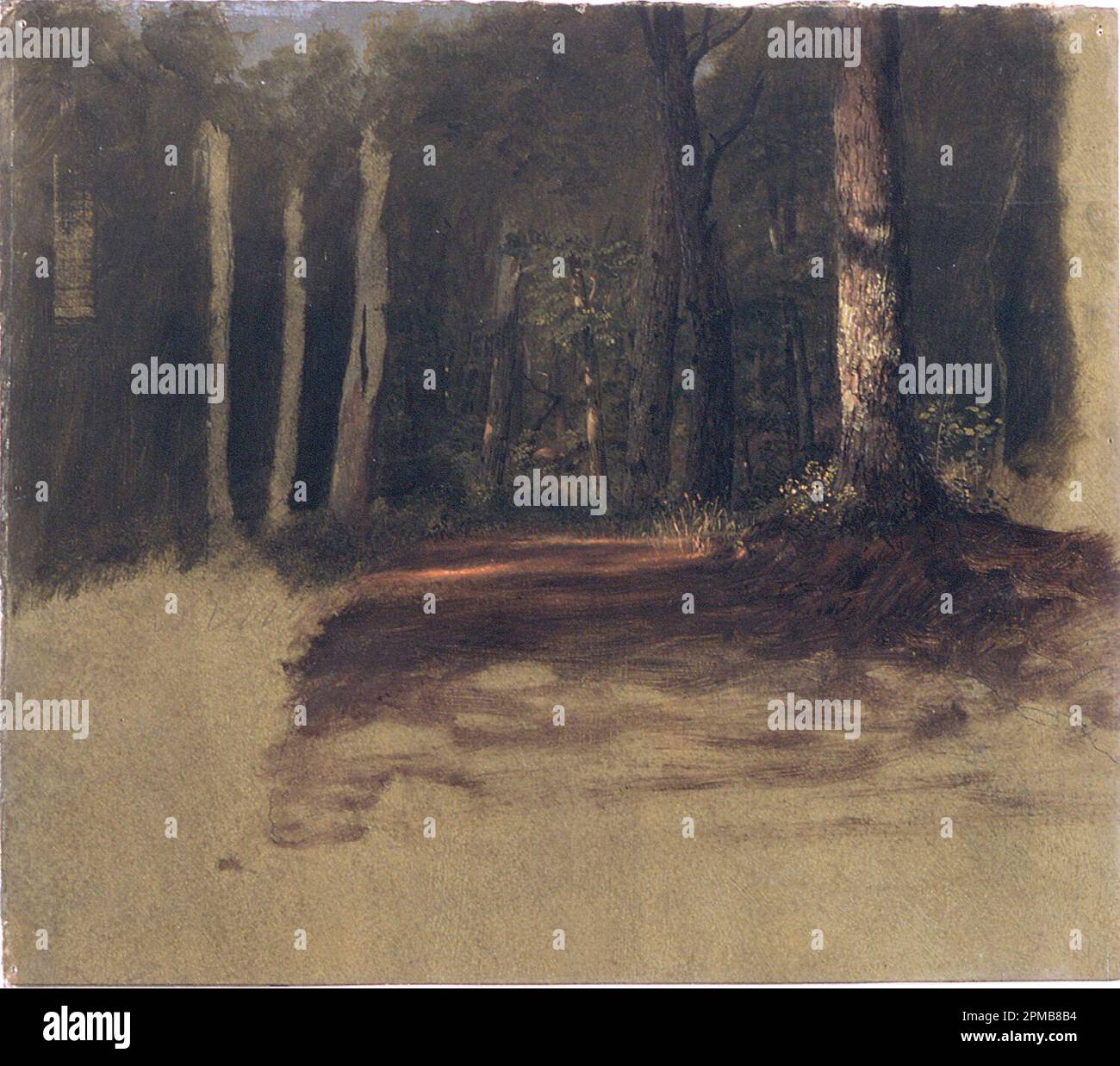 Drawing, A Road into the Woods; Frederic Edwin Church (American, 1826 ...