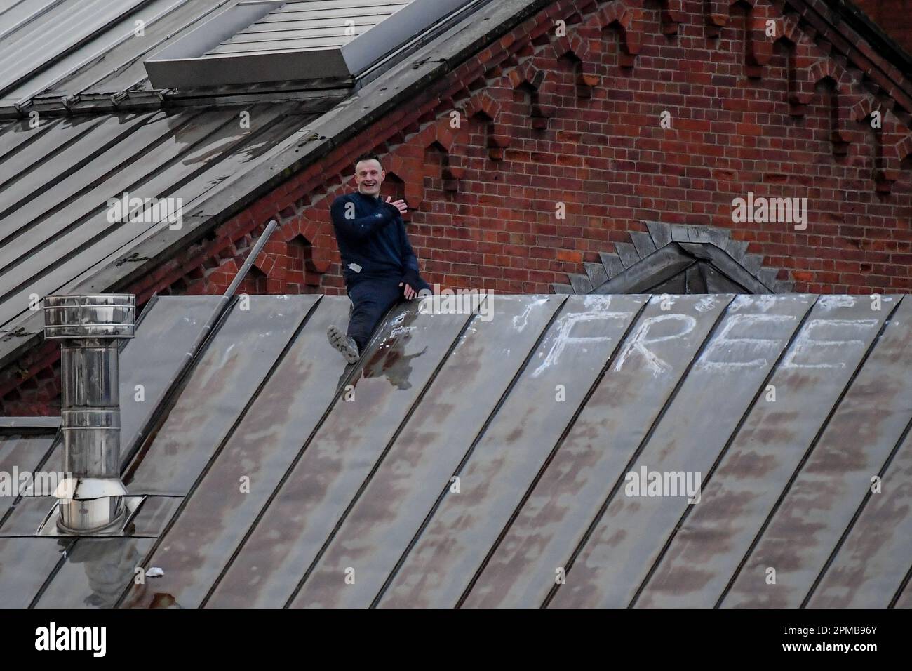 An Inmate makes it up on the roof at HM Prison Manchester aka ...
