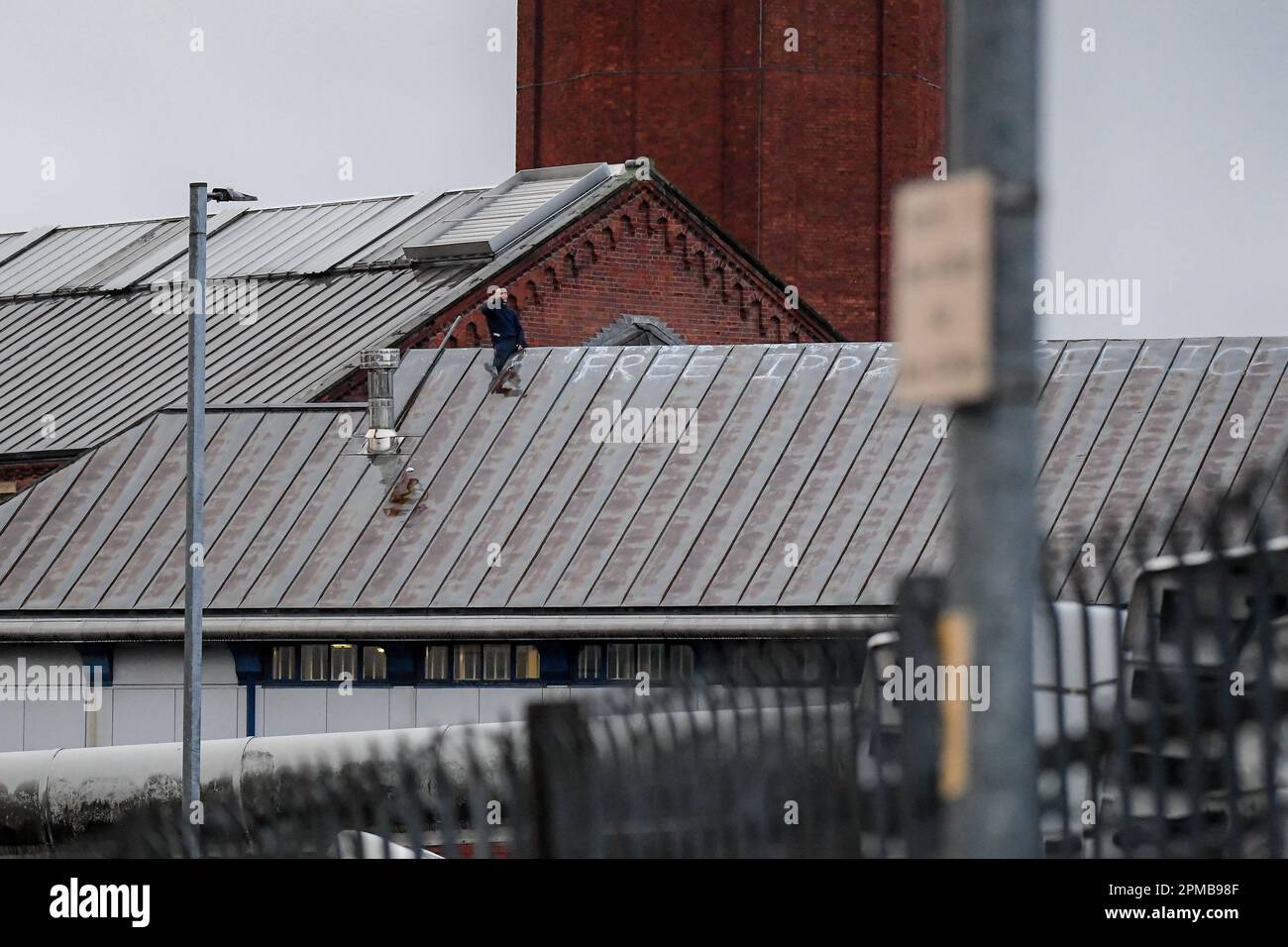 An Inmate makes it up on the roof at HM Prison Manchester aka ...
