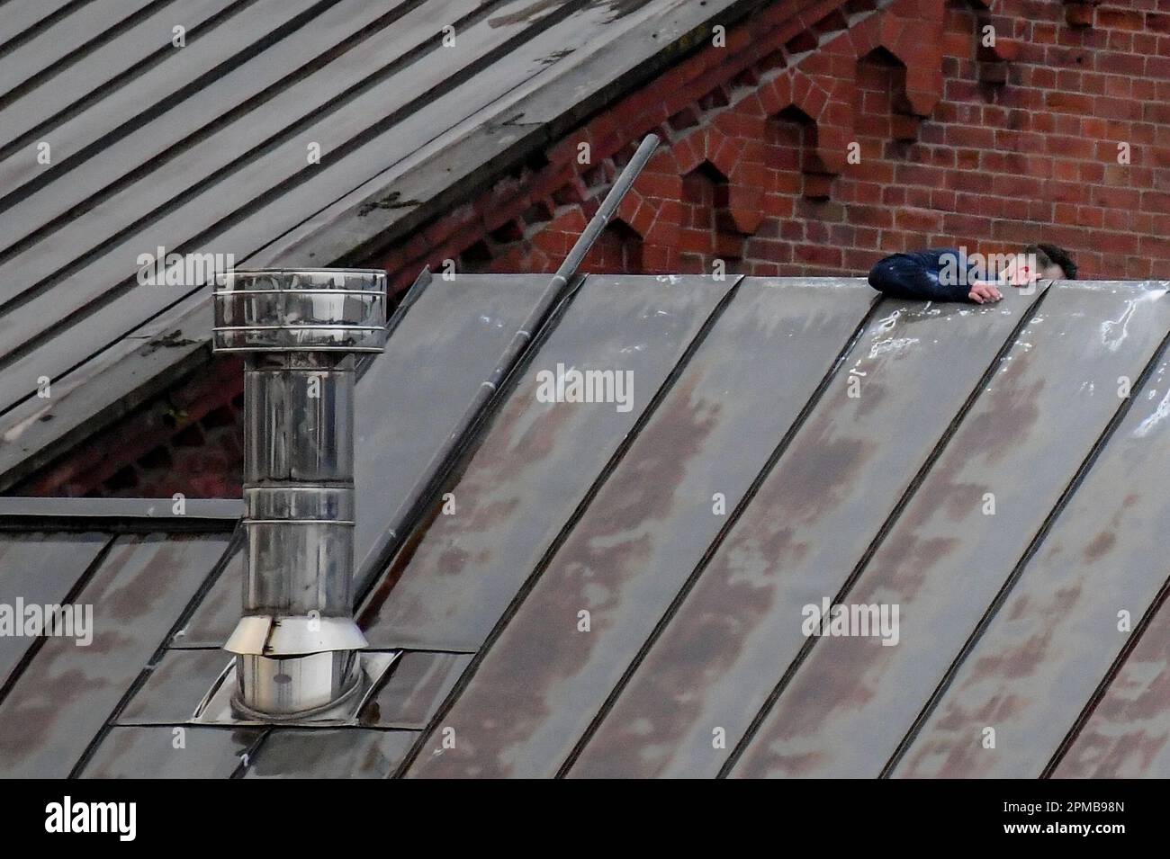 An Inmate makes it up on the roof at HM Prison Manchester aka ...