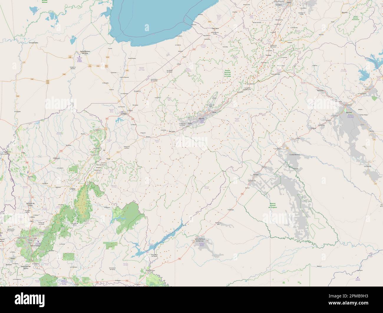 Merida, state of Venezuela. Open Street Map Stock Photo - Alamy