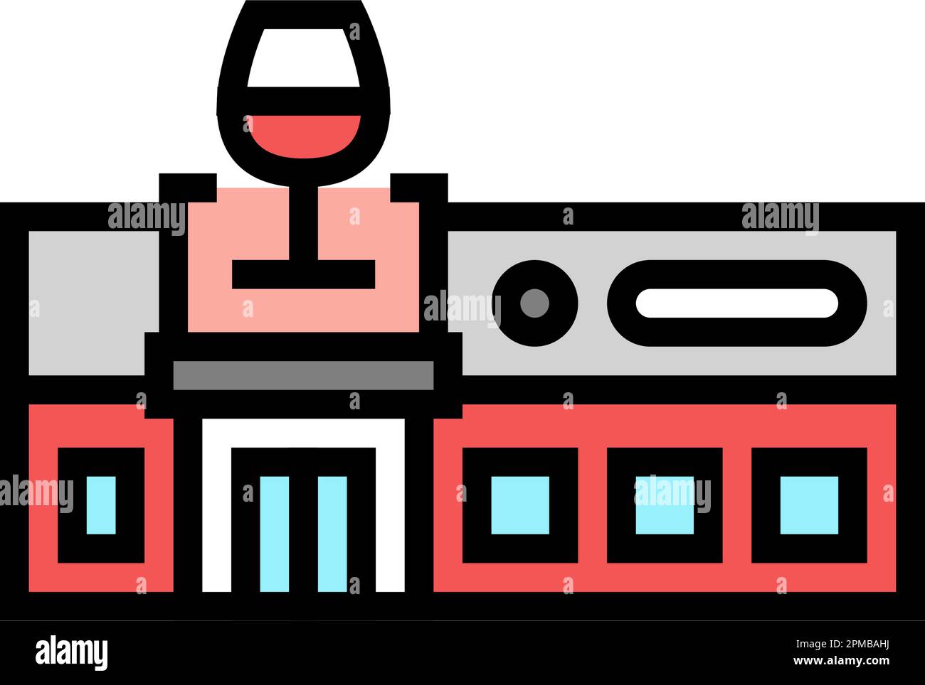 liquor store shop color icon vector illustration Stock Vector Image ...