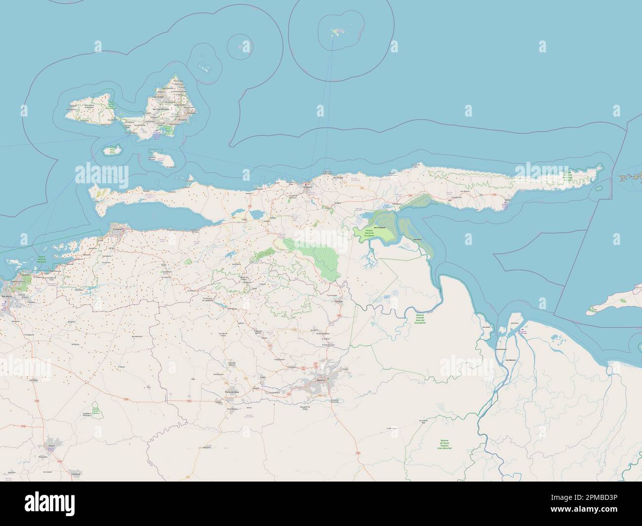 Sucre, state of Venezuela. Open Street Map Stock Photo - Alamy