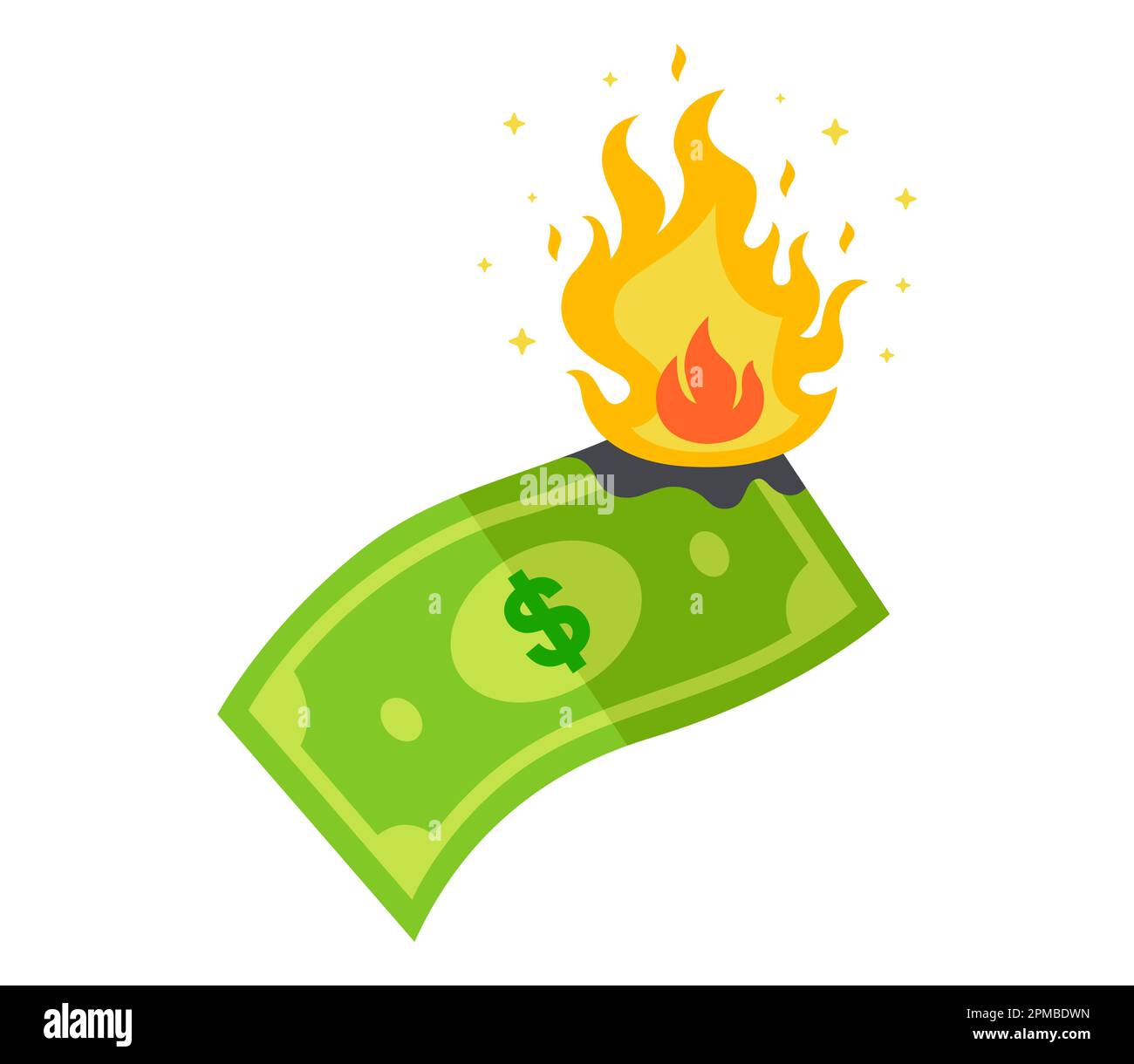 Burning Money Clipart