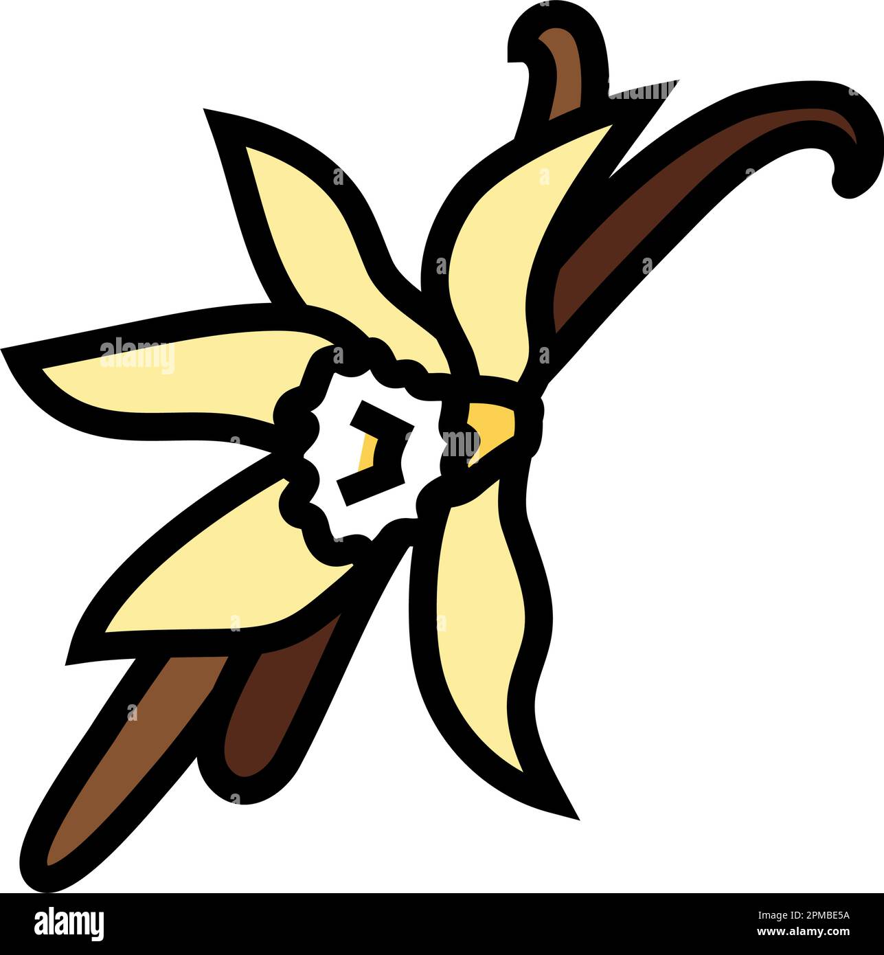 vanilla food herb color icon vector illustration Stock Vector Image ...