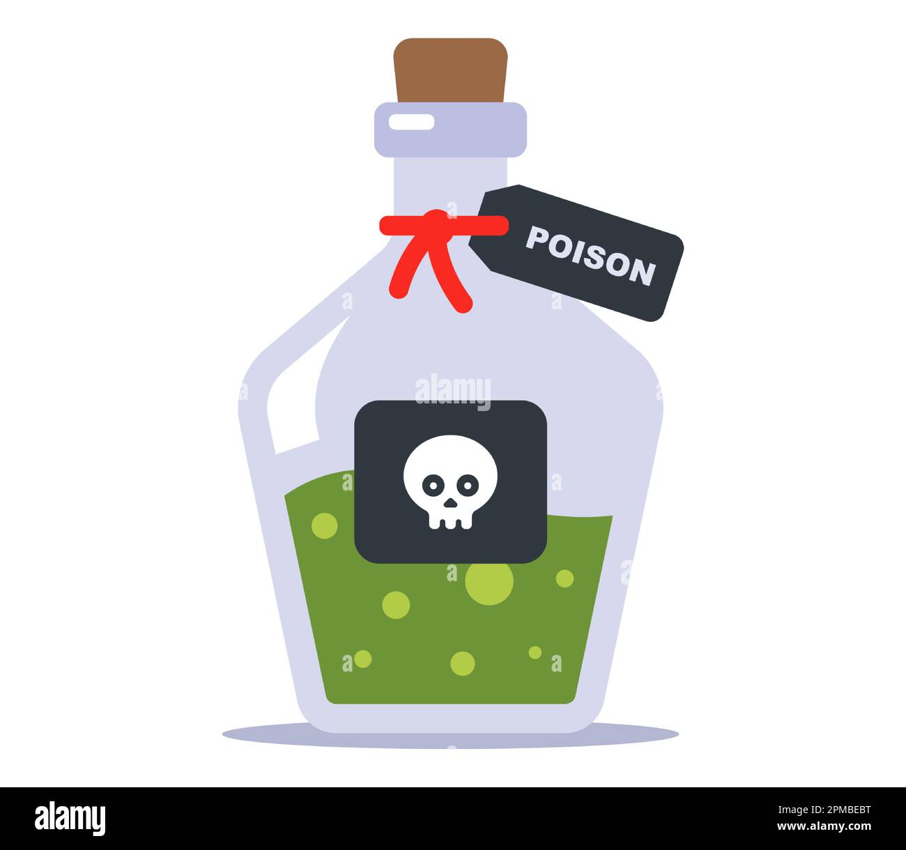 vial with green poison. poison a person. flat vector illustration Stock ...