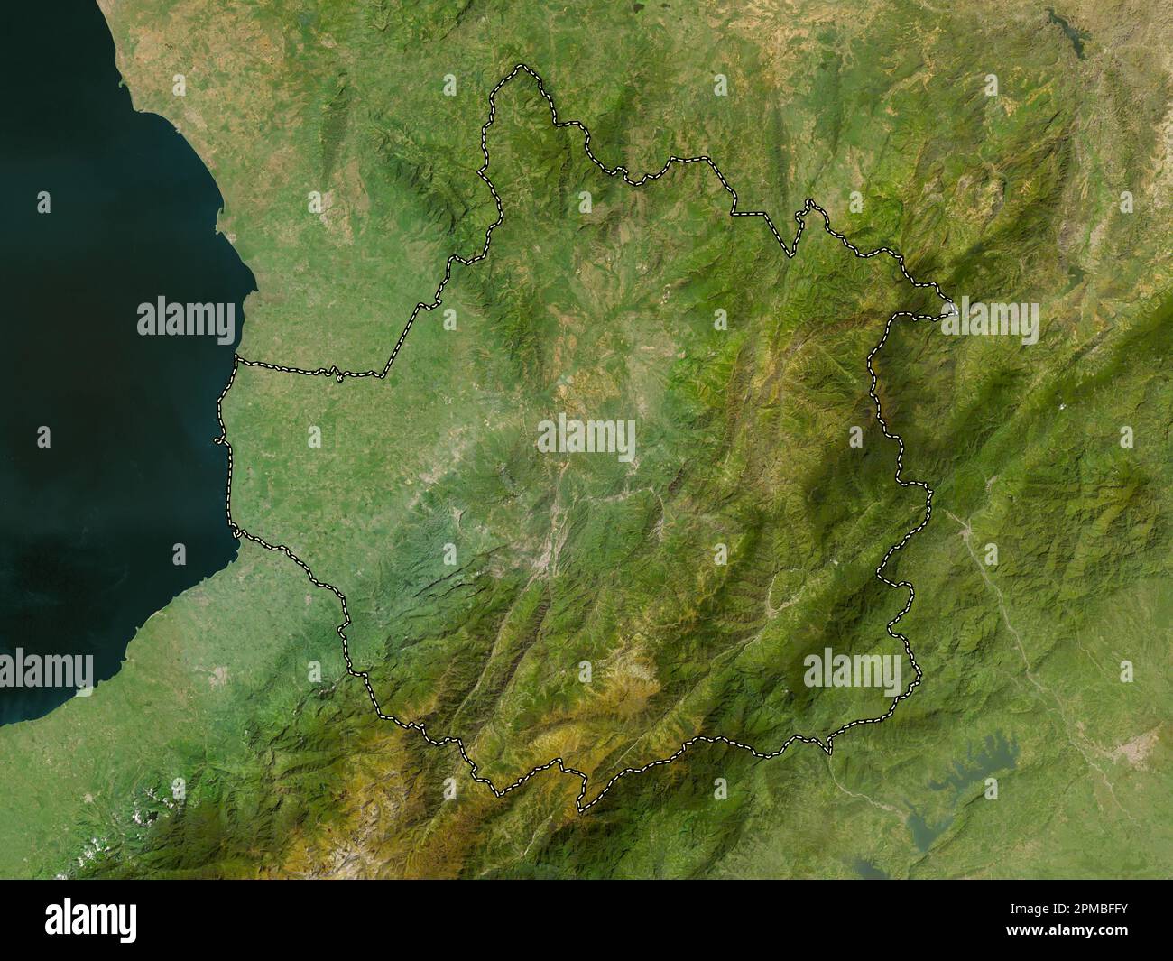 Trujillo, state of Venezuela. Low resolution satellite map Stock Photo ...