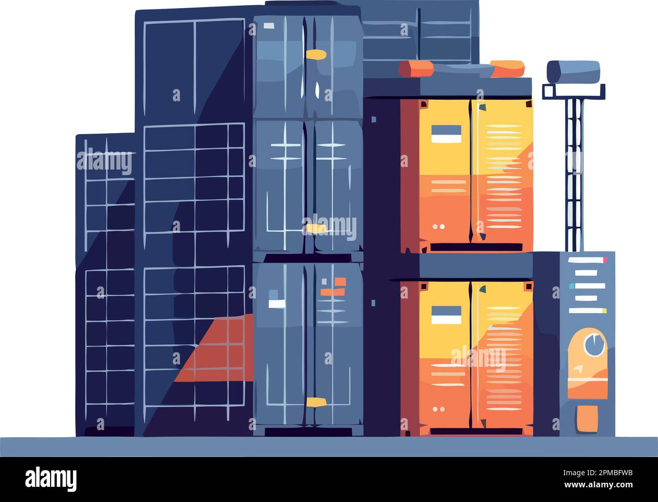 Power plant control room Stock Vector Images - Alamy