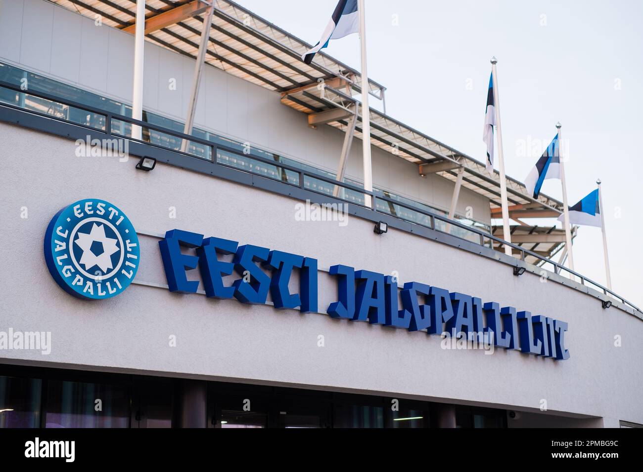 Tallinn, Estonia - 11.04.2023: Eesti Jalgpalli Liit (Estonian Football ...