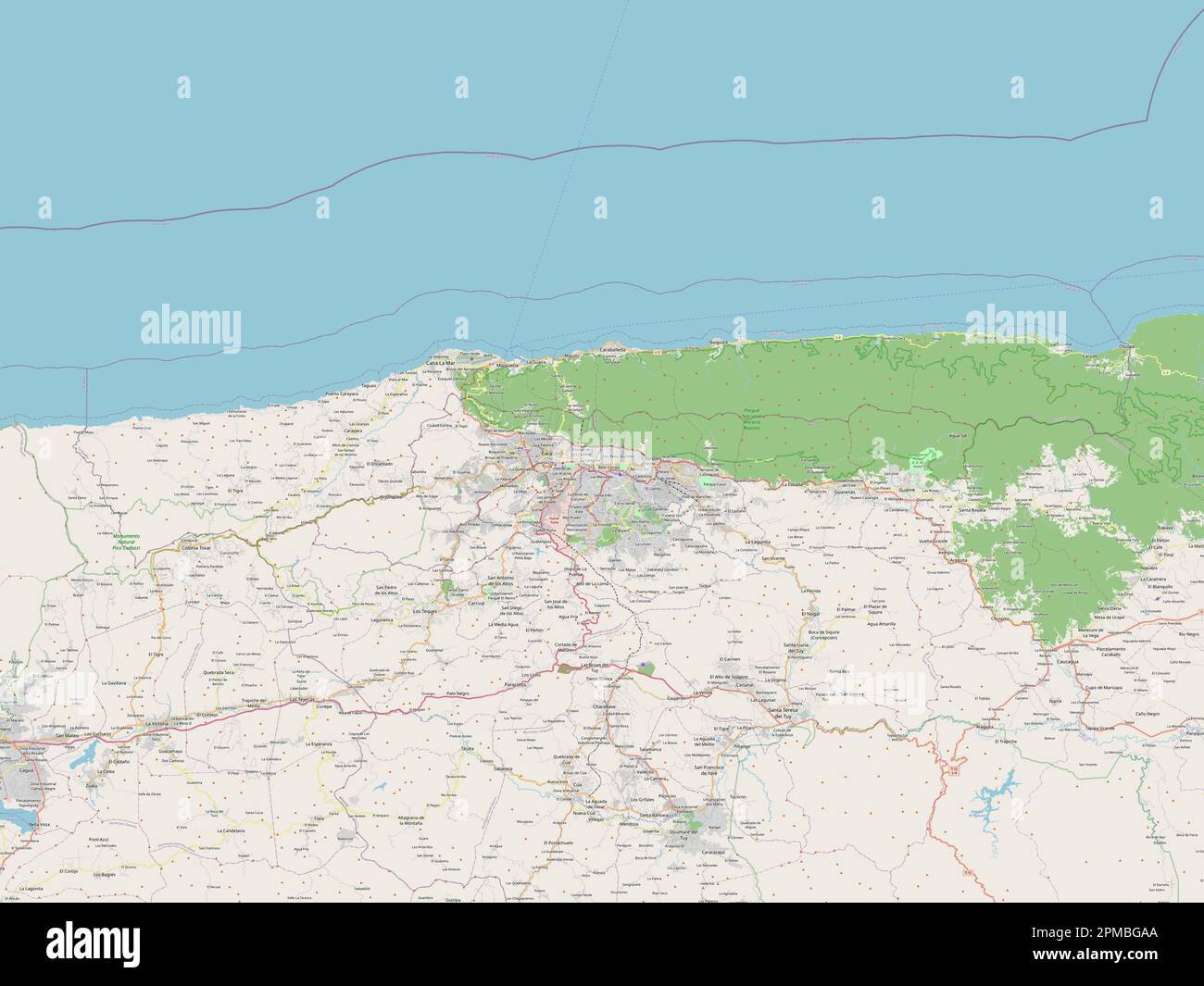 Vargas, state of Venezuela. Open Street Map Stock Photo - Alamy