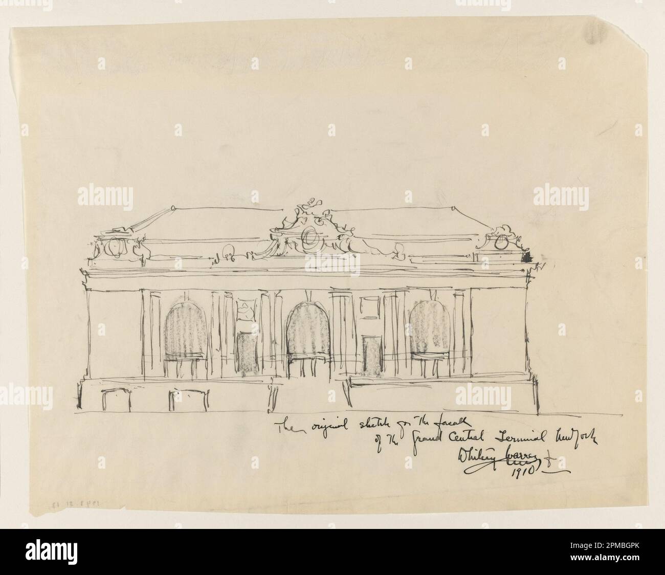 Drawing, Grand Central Terminal, New York, NY: Design for Façade ...