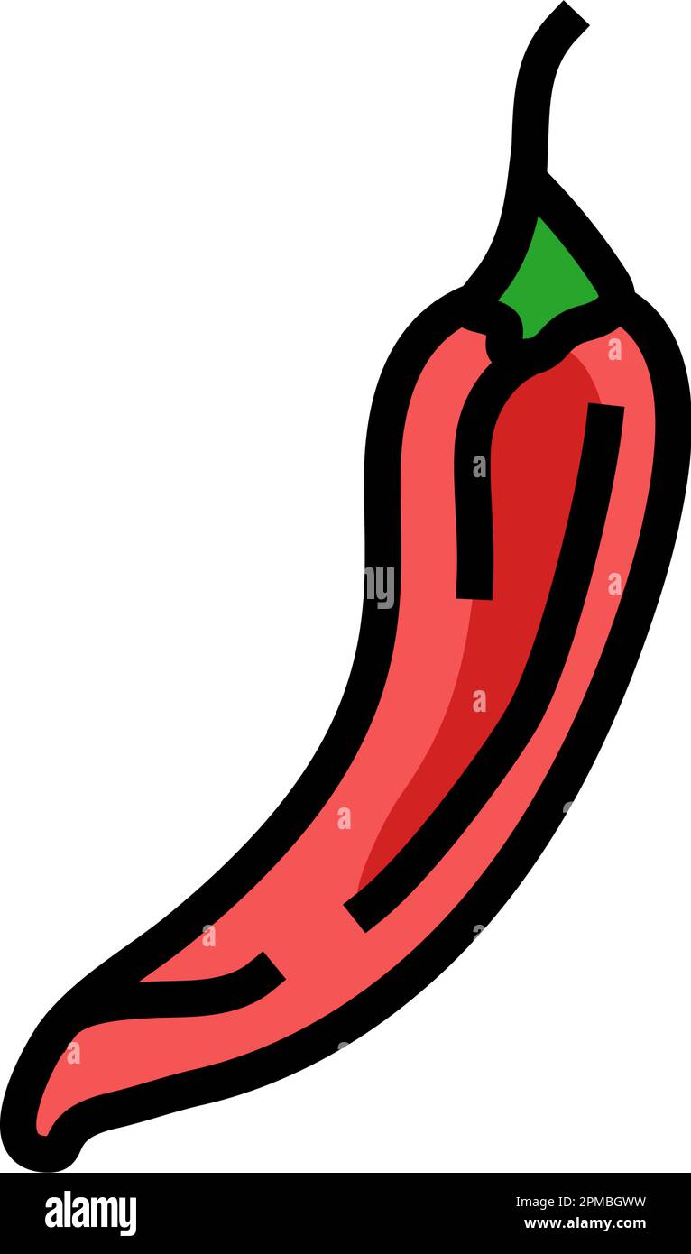 chili food herb color icon vector illustration Stock Vector Image & Art ...