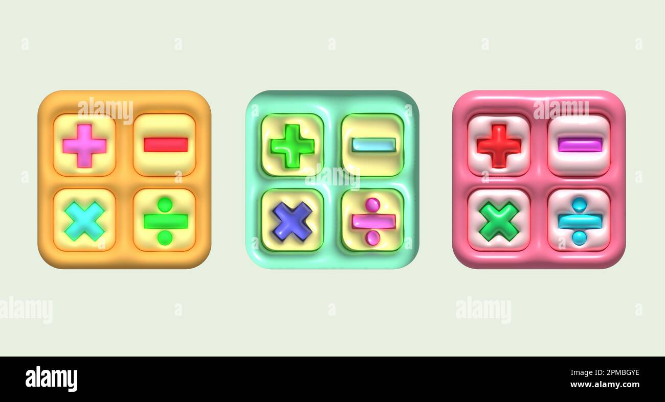 Calculator symbol icon 3D illustration Stock Photo - Alamy