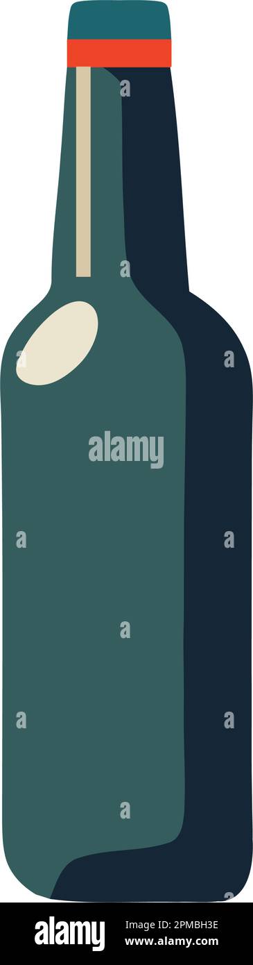 Alcohol symbol on isolated wine bottle label Stock Vector Image & Art ...