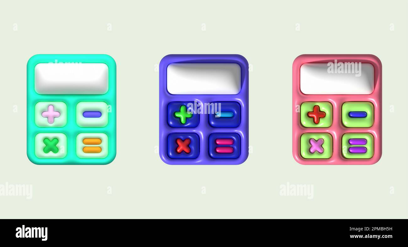 Calculator symbol icon 3D illustration Stock Photo - Alamy