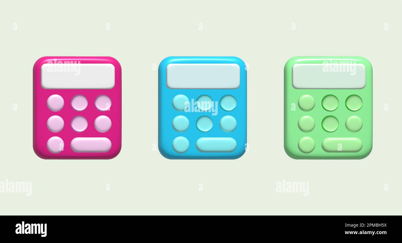 Calculator symbol icon 3D illustration Stock Photo - Alamy