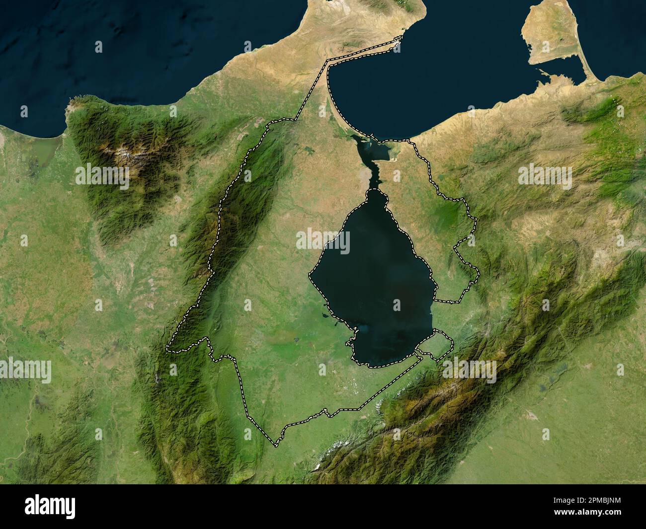 Zulia, state of Venezuela. Low resolution satellite map Stock Photo - Alamy