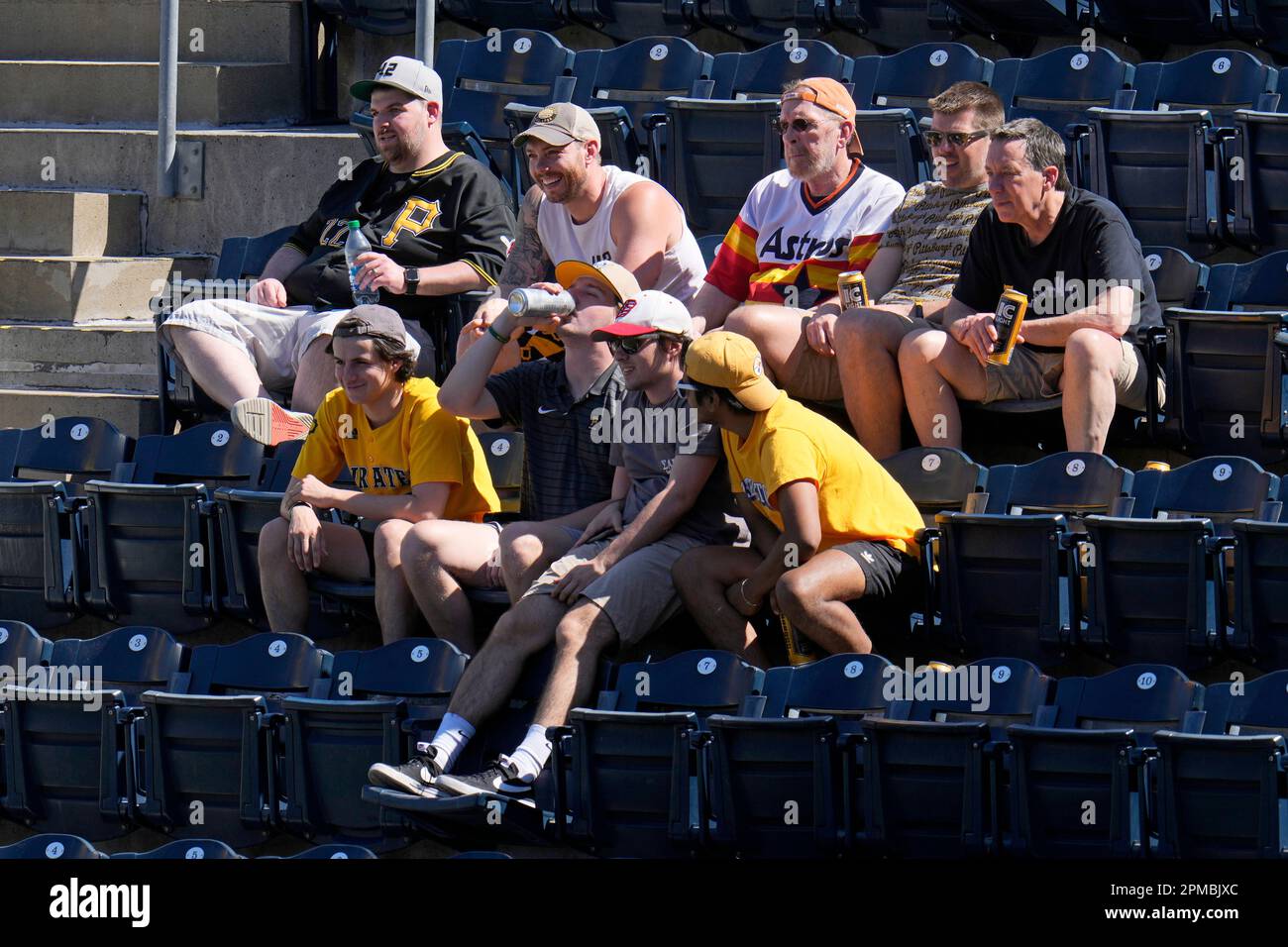 Baseball fans at PNC Park watch a baseball game between the Pittsburgh ...
