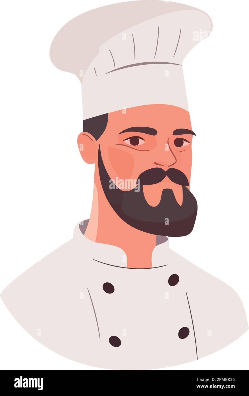 Chef with mustache meal smiling Stock Vector Image & Art - Alamy