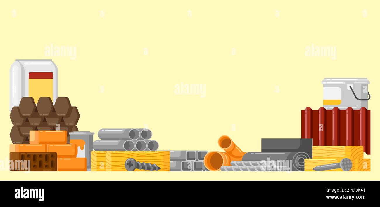 Building materials background. Industrial products for construction and ...