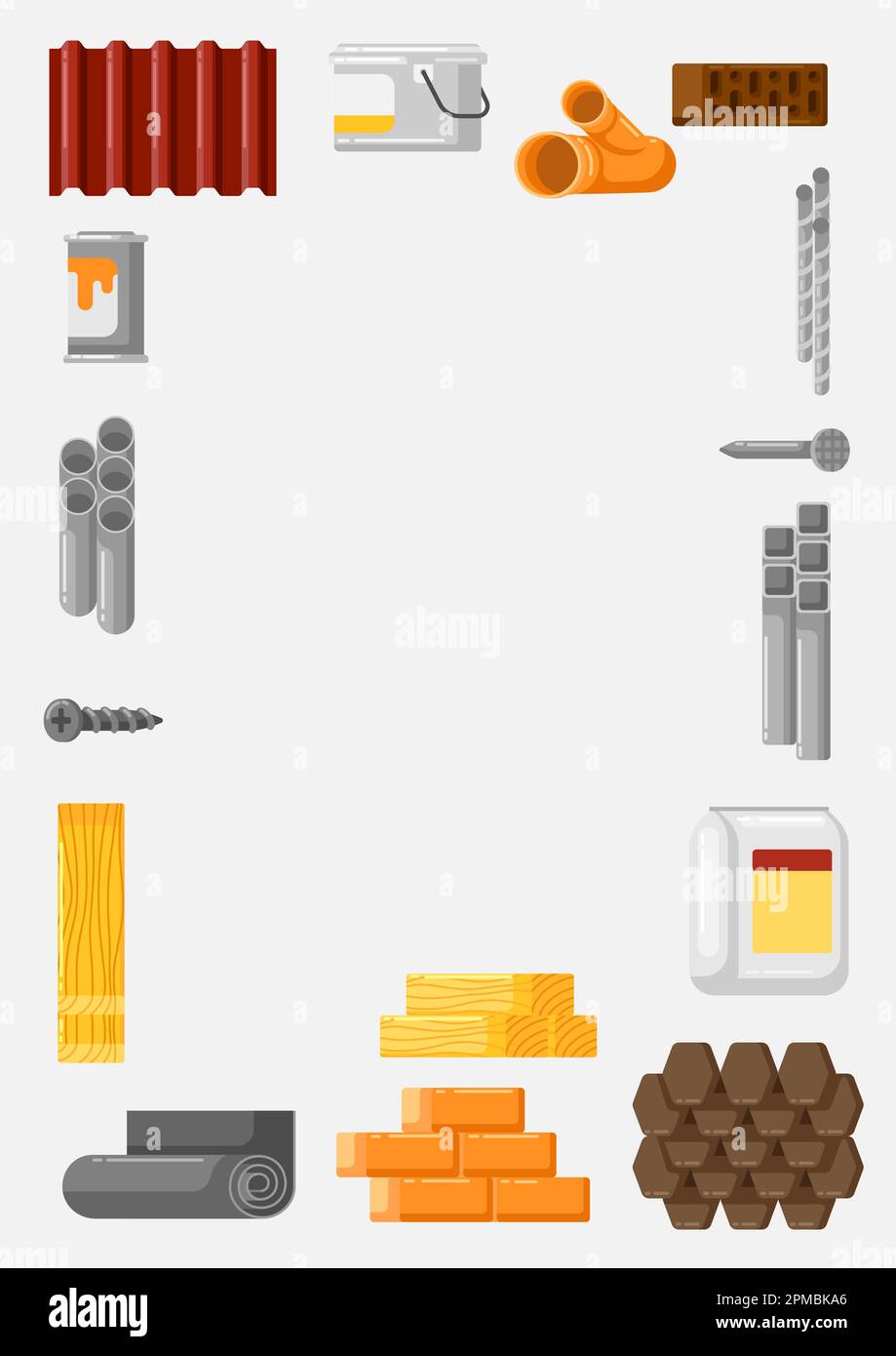 Building materials background. Industrial products for construction and ...