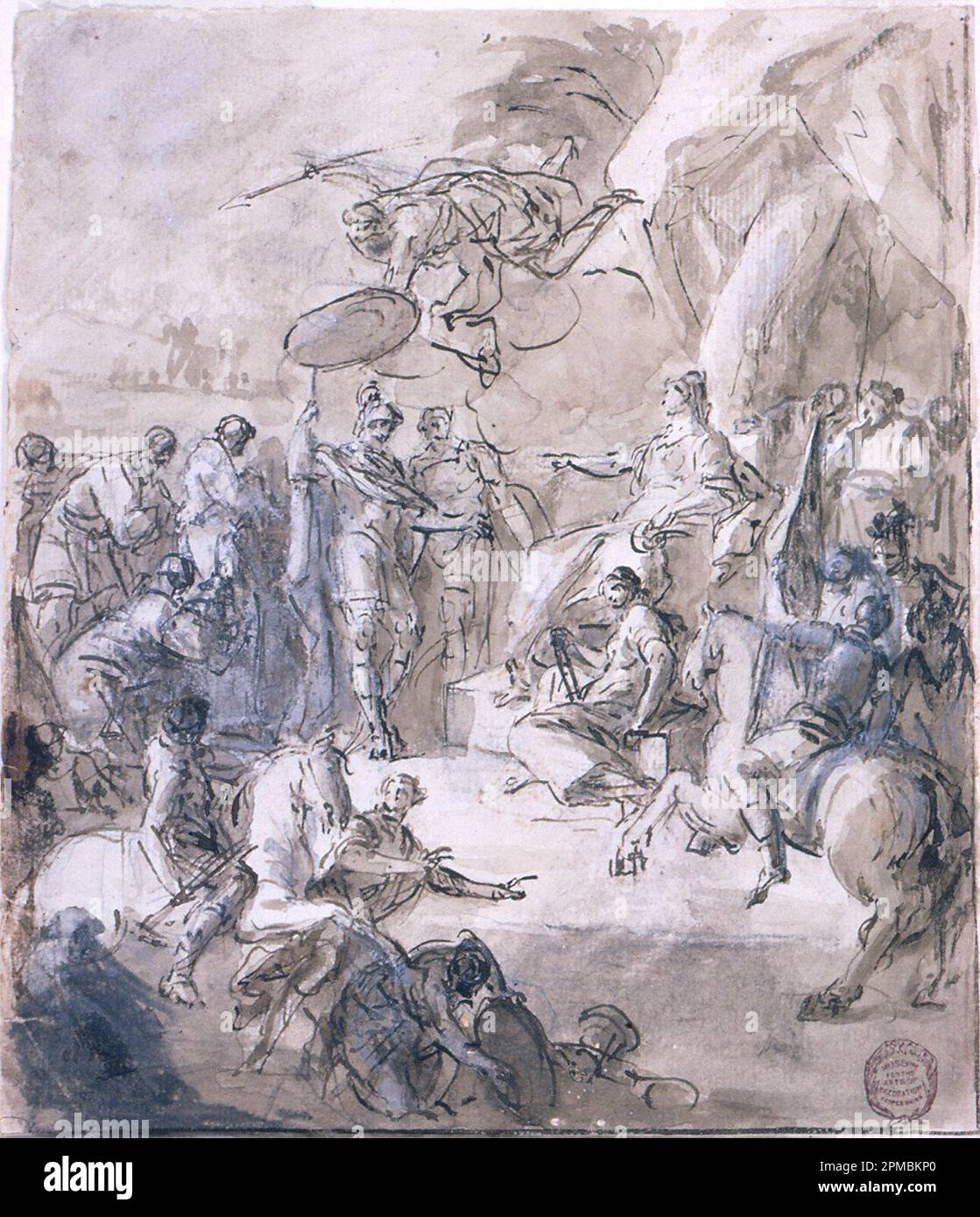 Drawing, Allegorical subject; Manufactured by Domenico Mondo; Italy ...